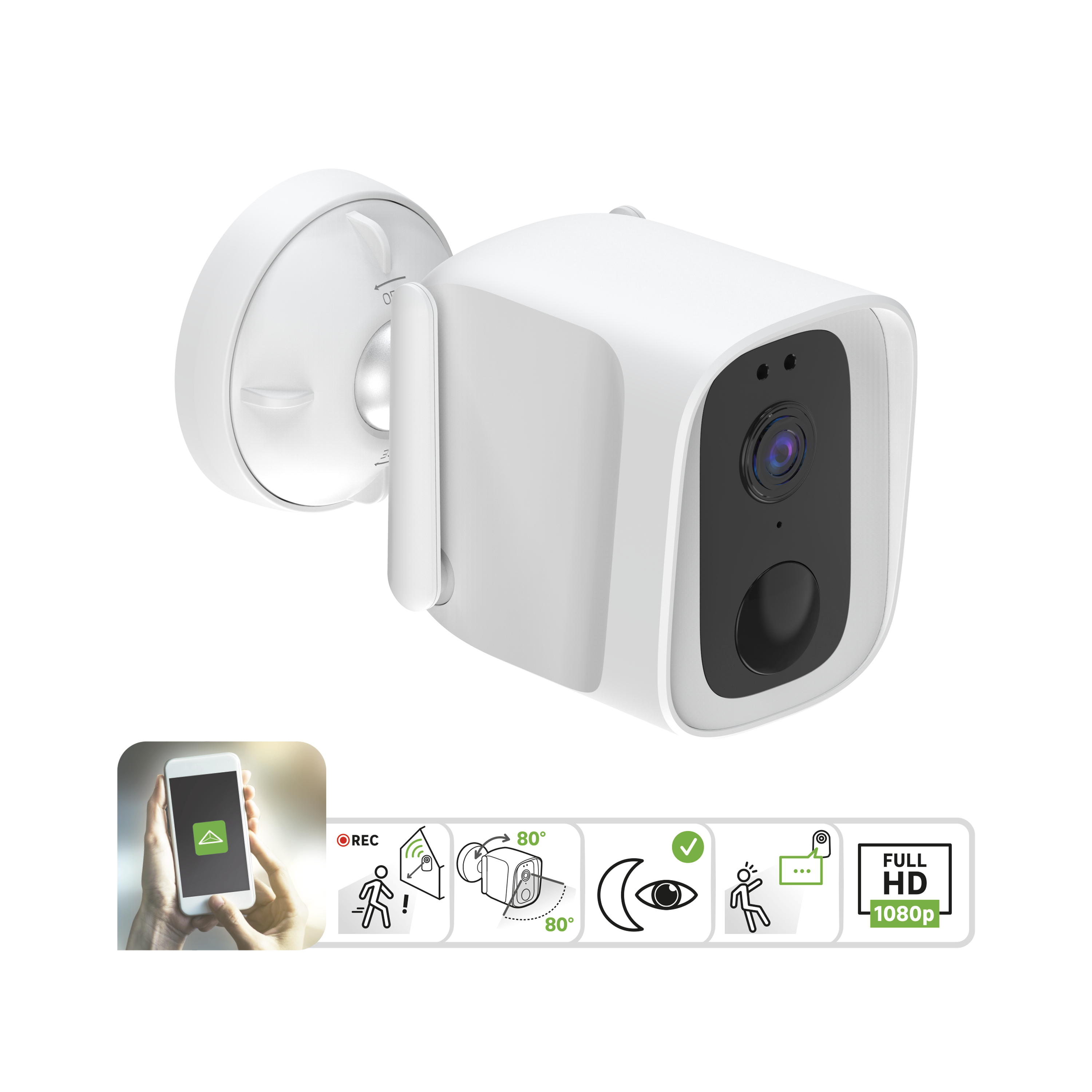 Caméra de surveillance extérieure filaire connectée, LEXMAN | Leroy Merlin