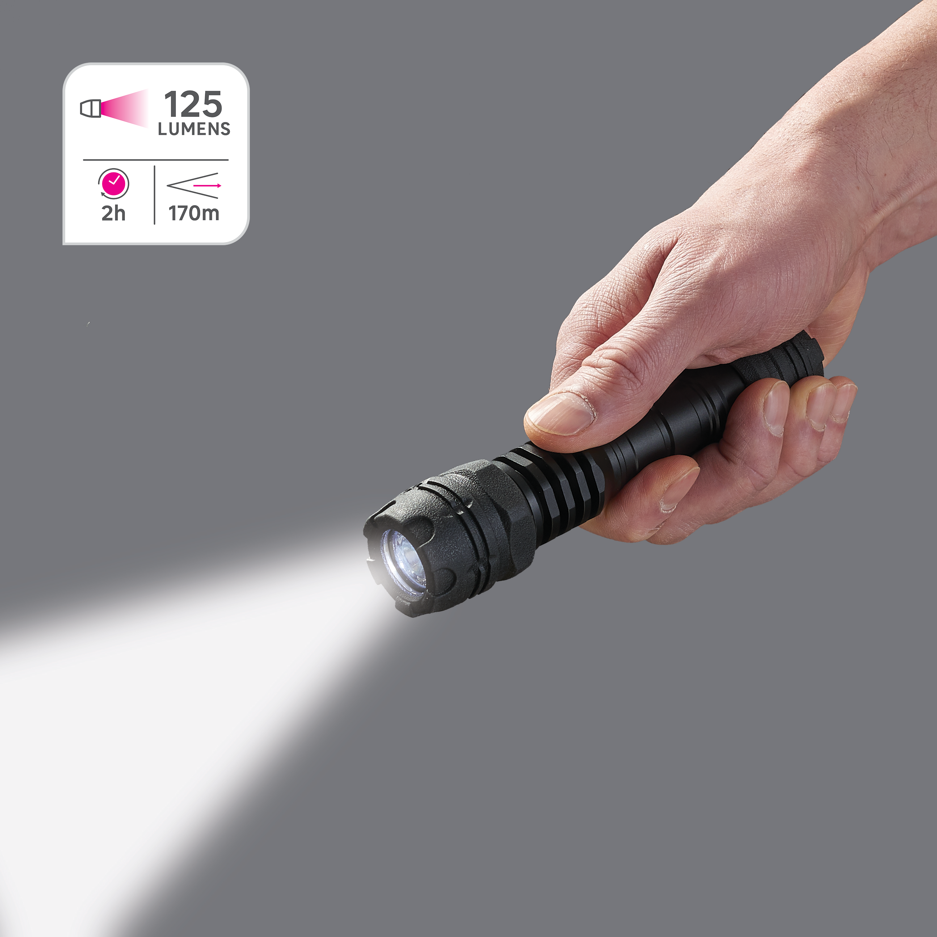 Lampe torche basique avec variateur, 120 lm LEXMAN | Leroy Merlin