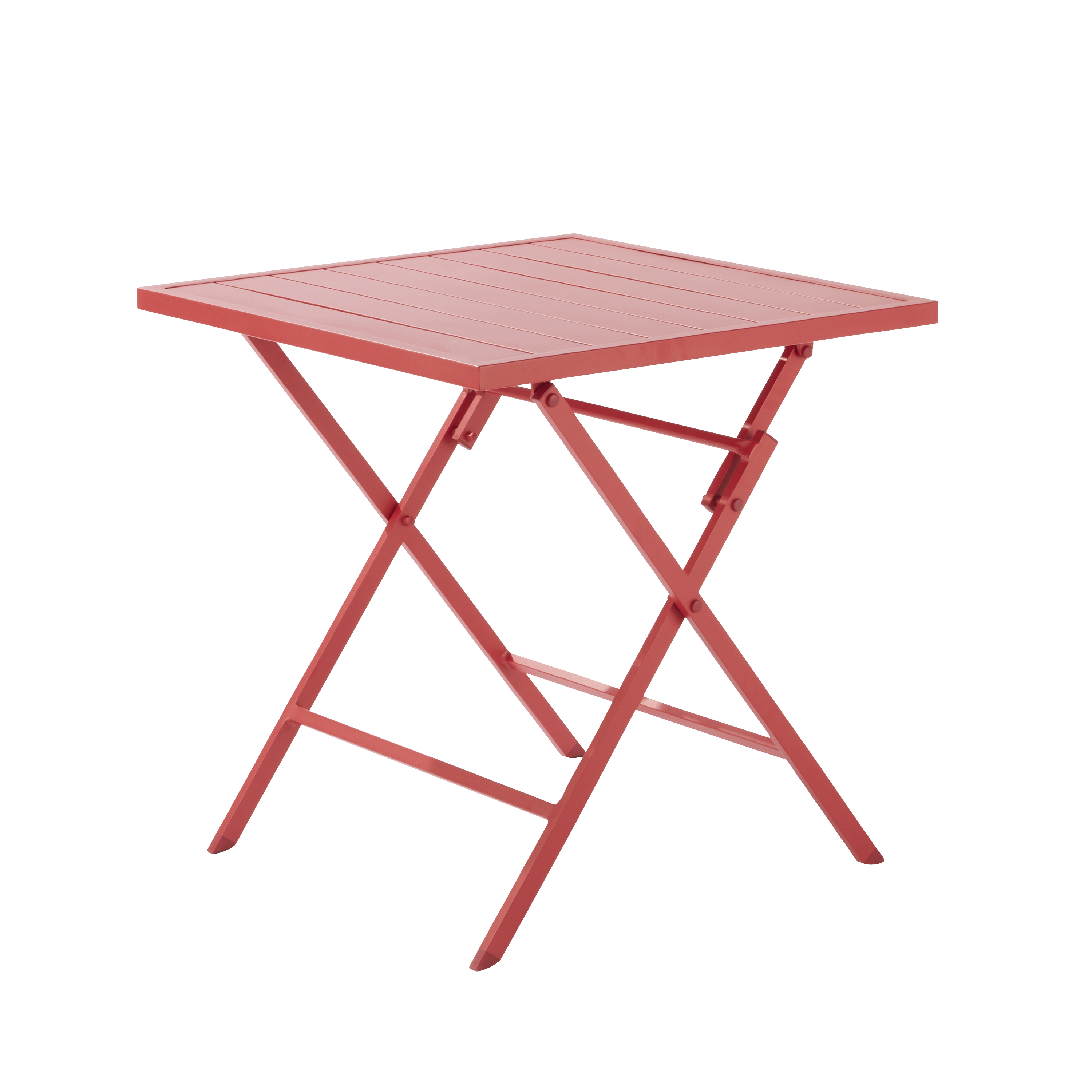 Table de jardin NATERIAL Xara carré rouge 2 personnes | Leroy Merlin
