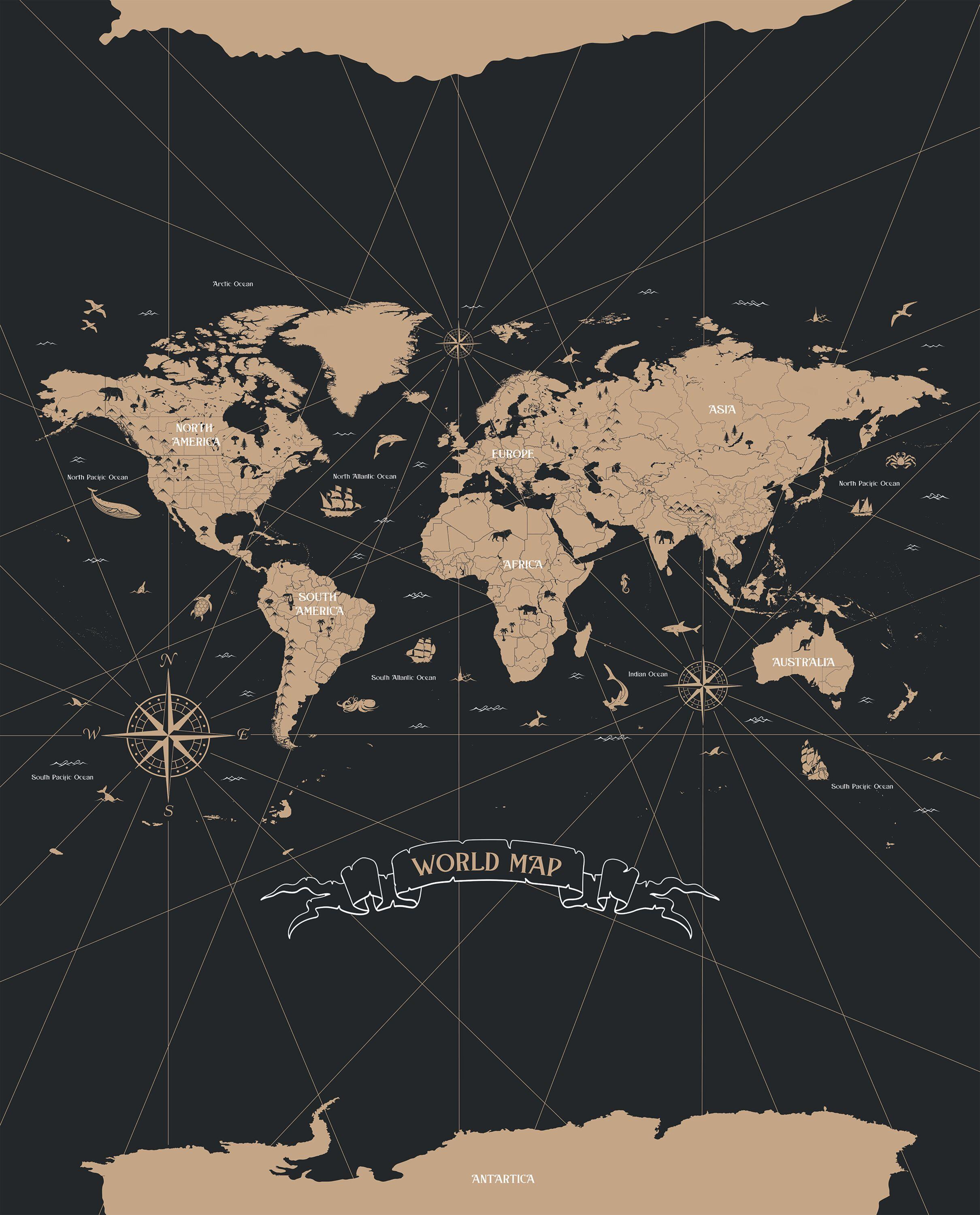 Papier peint panoramique YOUNG therapy noir, l.250 x H.280 cm | Leroy ...