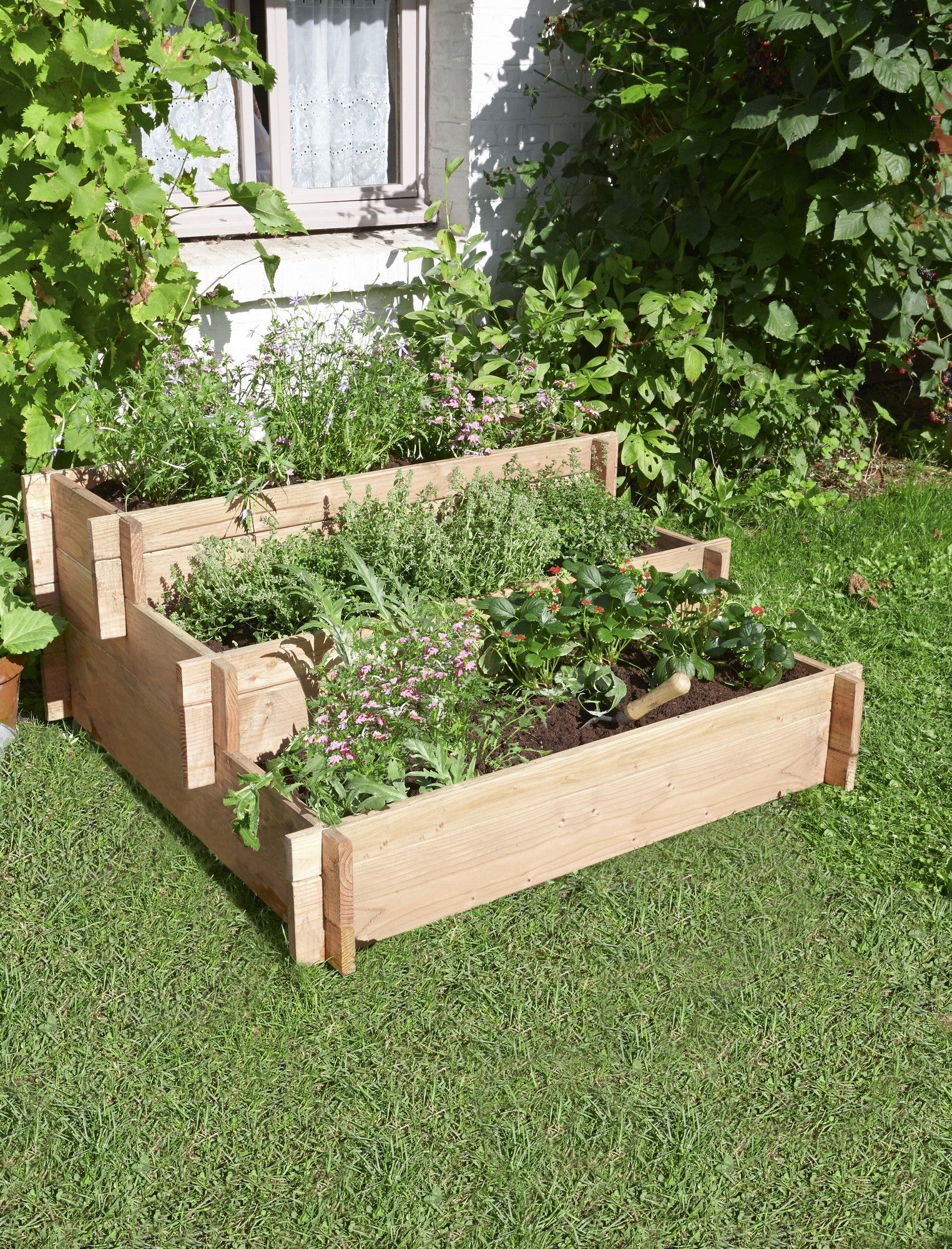 Potager au sol bois l.100 x H.49 cm | Leroy Merlin
