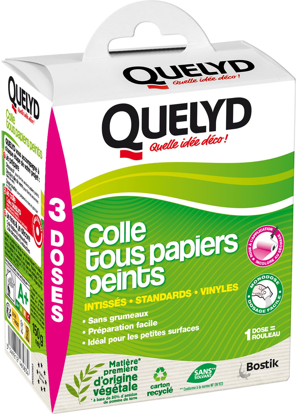 Colle en poudre pour tous types de papiers peints QUELYD, 150g | Leroy ...