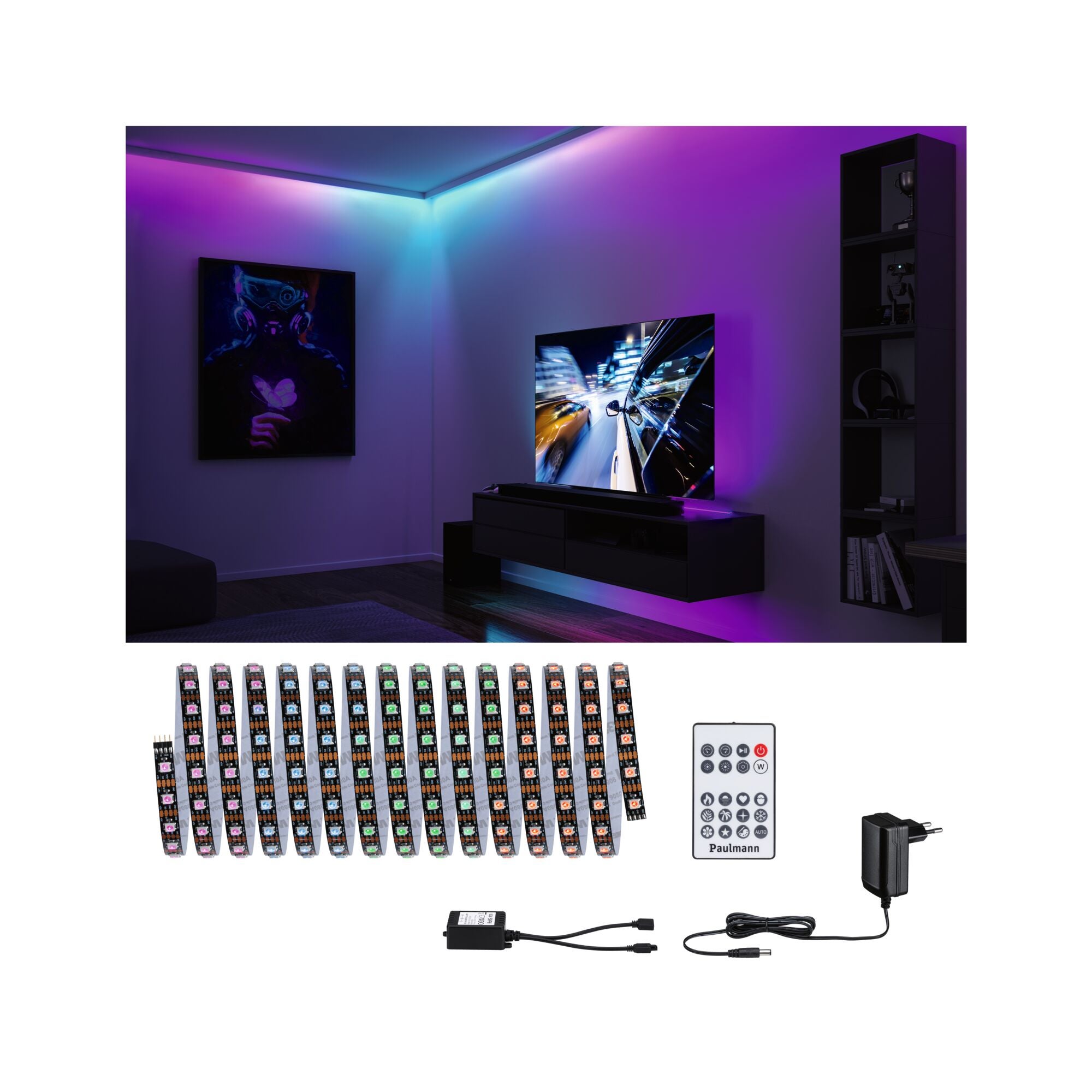 Kit ruban LED 5m EntertainLED, changement de couleurs, PAULMANN | Leroy ...