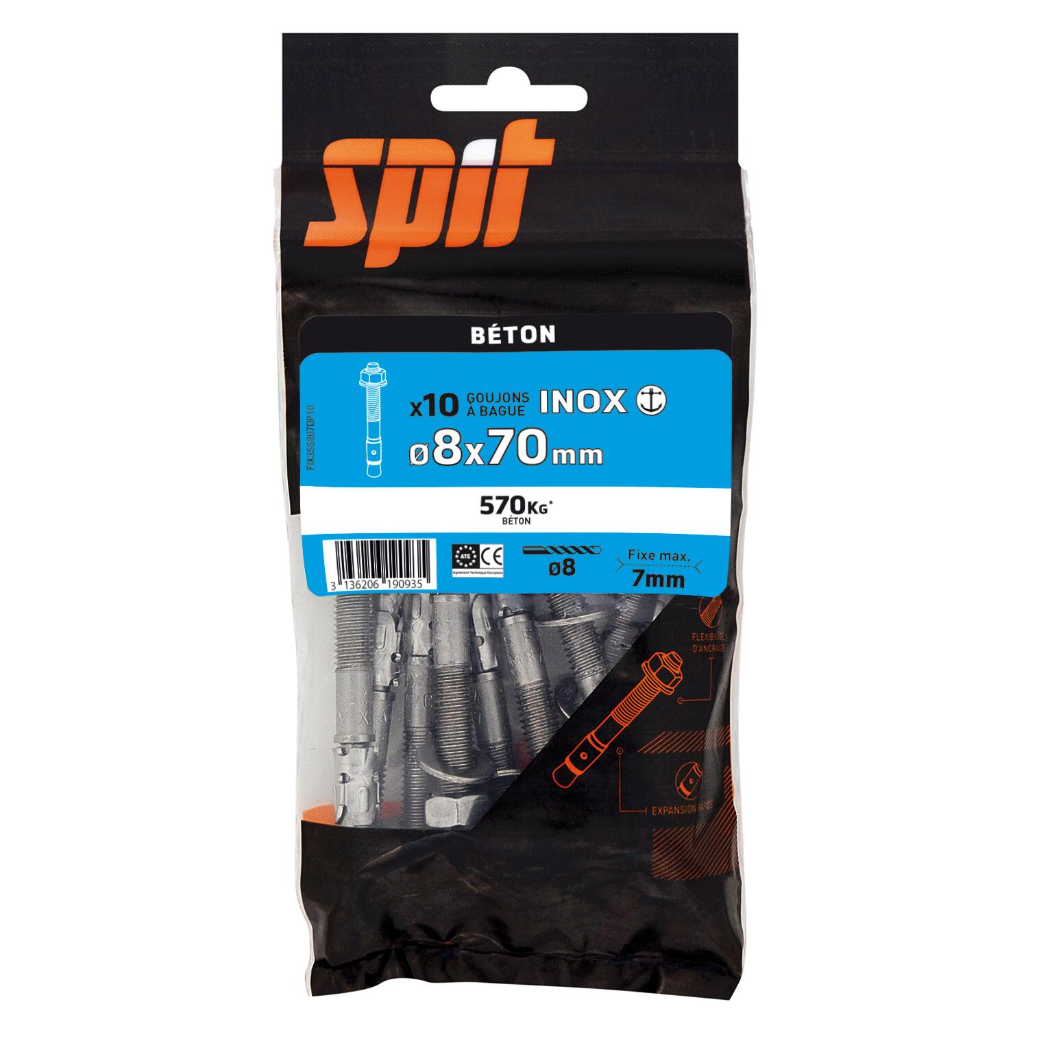 Lot de 10 Kit de fixation acier SPIT L.De 50 à 100 mm | Leroy Merlin