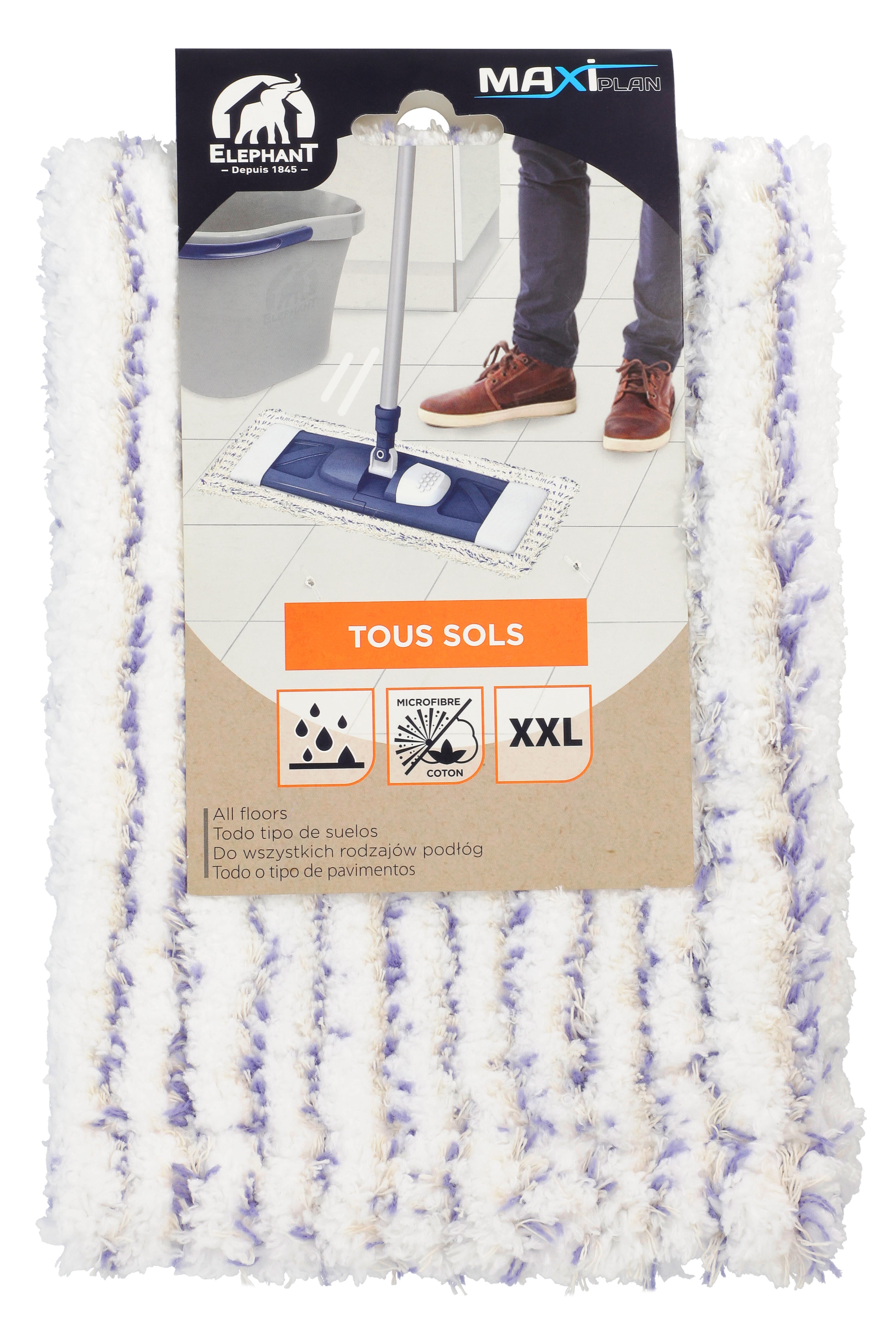 Recharge serpillère à plat Maxiplan ELEPHANT polyester | Leroy Merlin