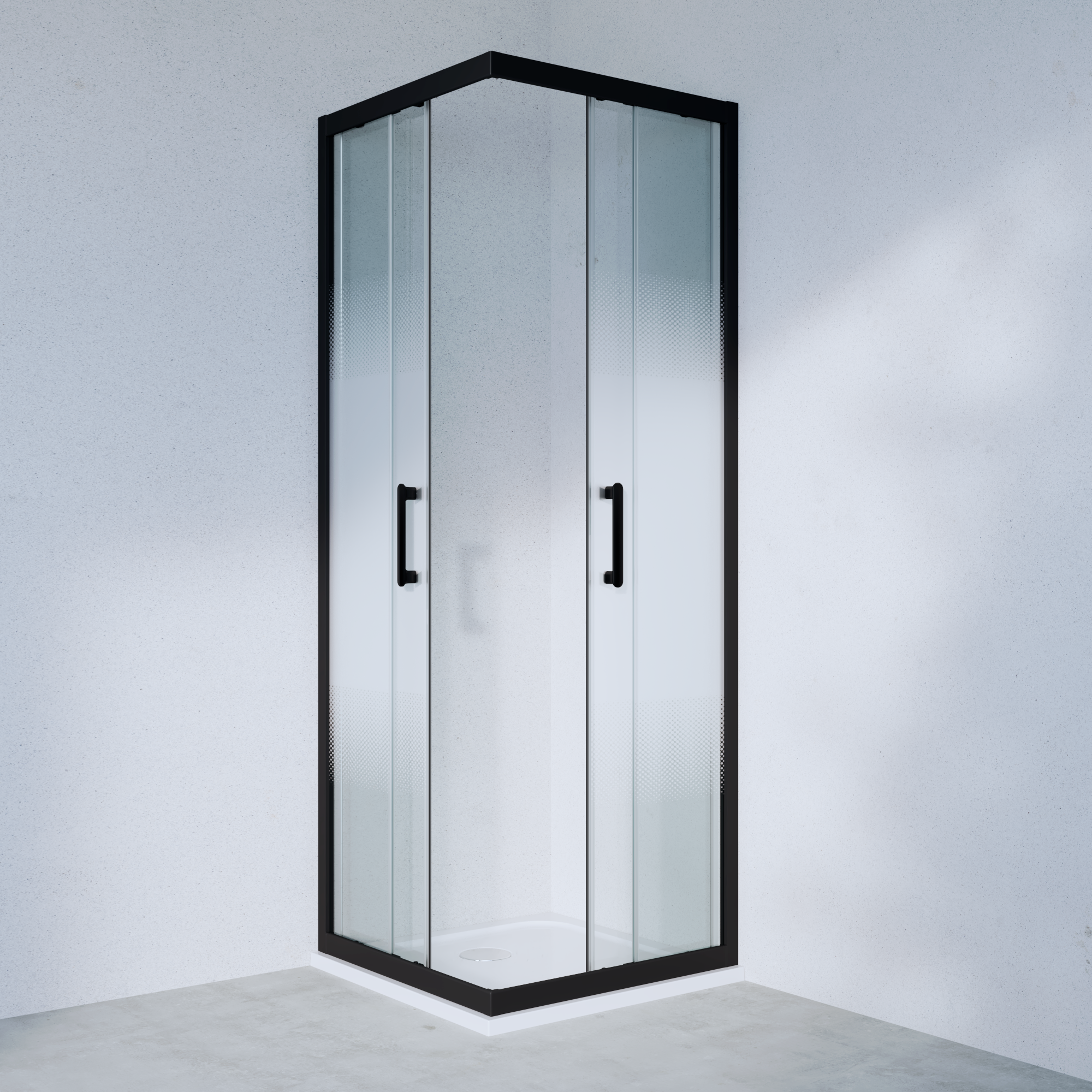 Mampara Easy serigrafiado perfil 70x70 cm | Leroy Merlin