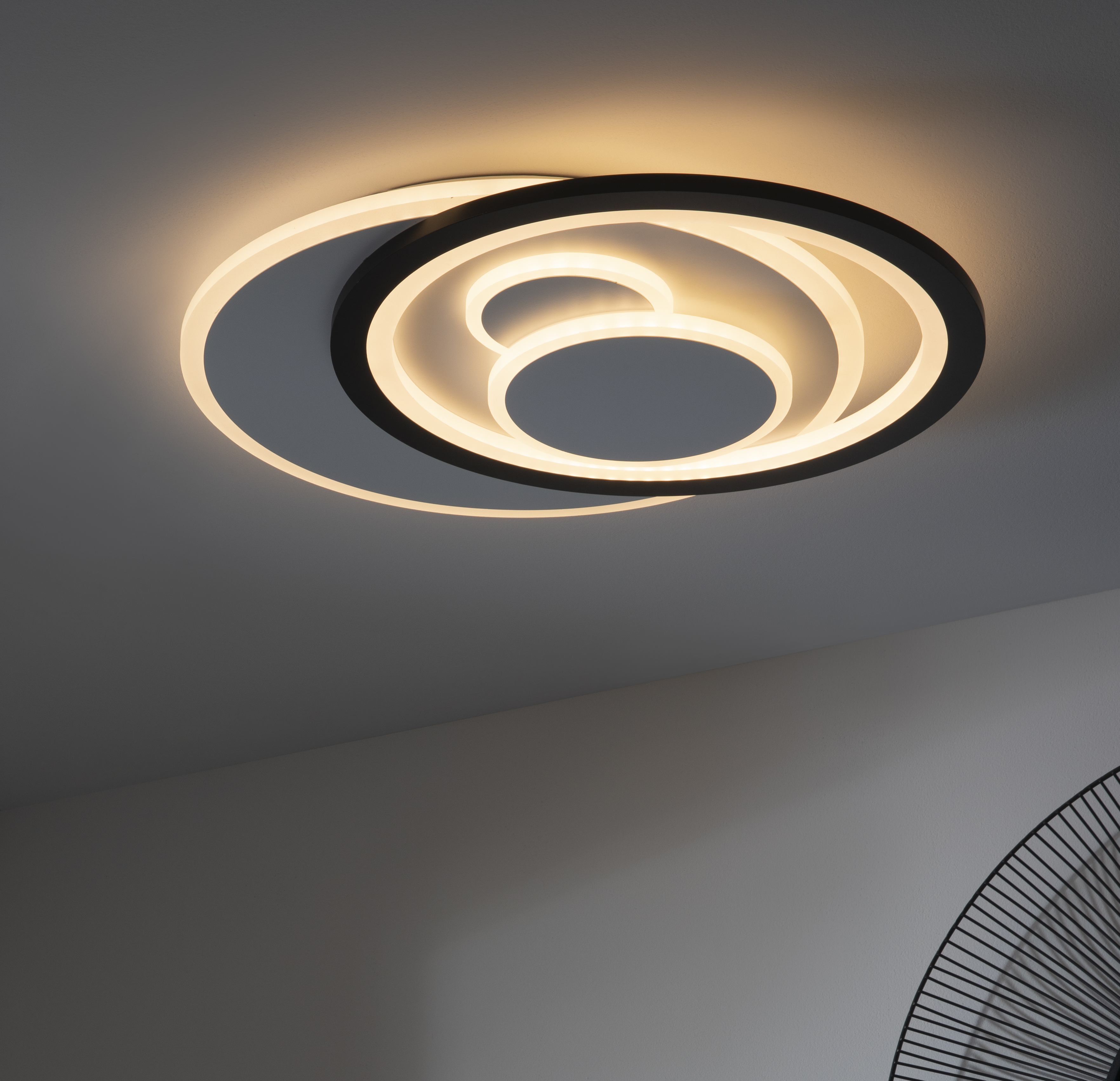 Plafoniera LED moderno Curry, bianco Ø 51 cm, luce con 3 temperature di ...
