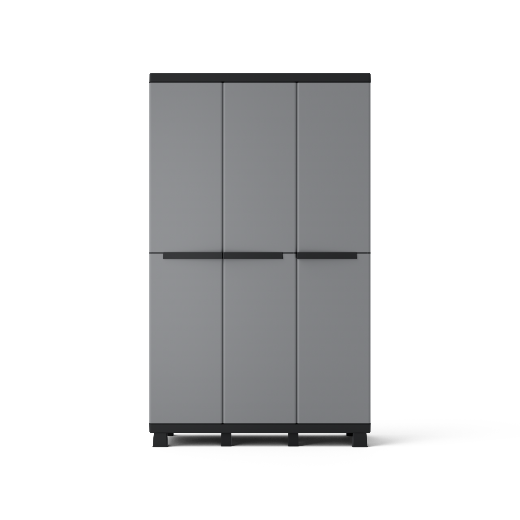 Armadio per scope Standard SPACEO in polipropilene, grigio e nero L 102 ...