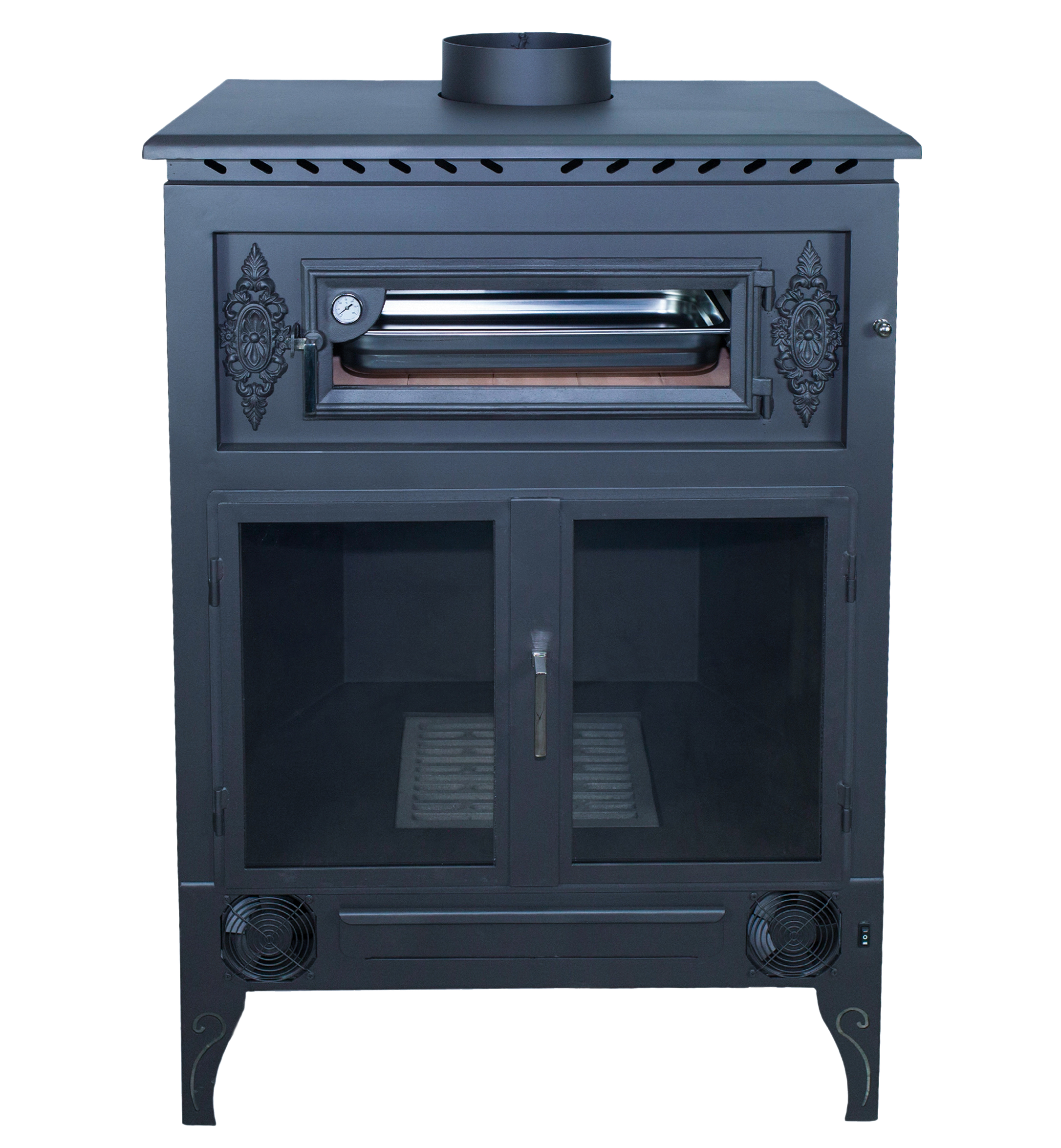 Estufa de leña ventilada con horno JOYMA Dublín 80 18KW | Leroy Merlin