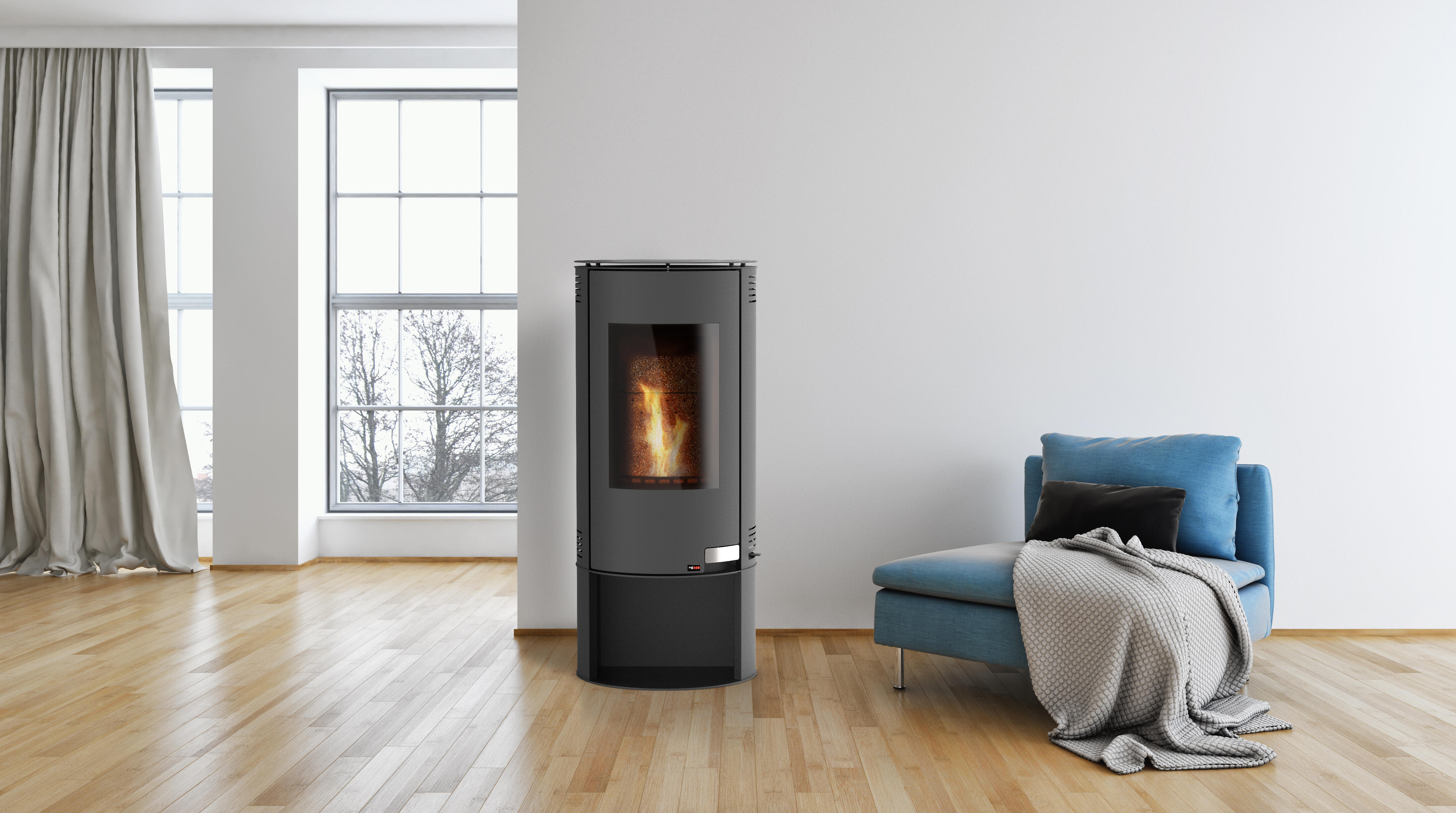 Estufa de leña RED POD Lotus 7,3 kw | Leroy Merlin