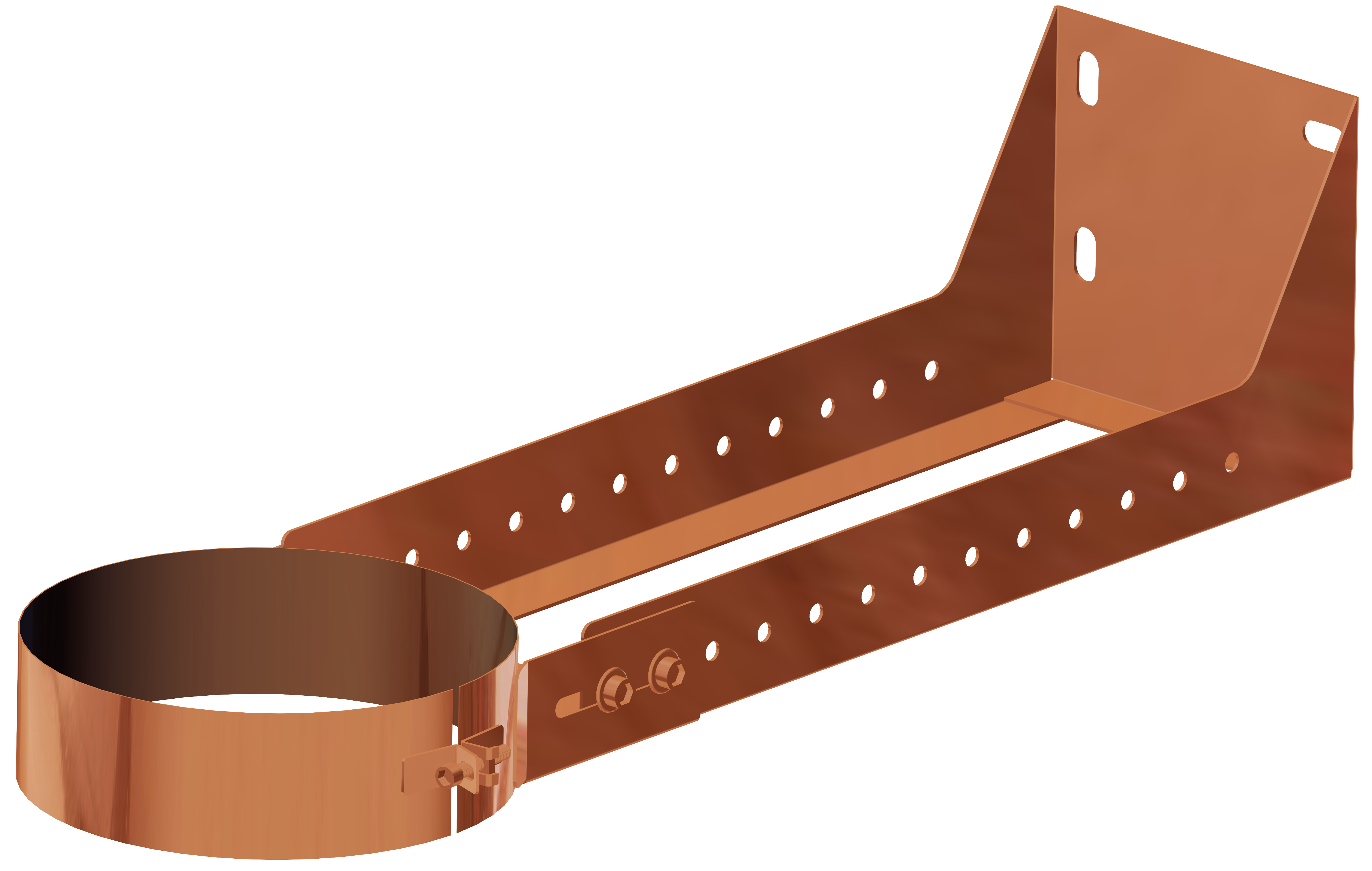 Anclaje recortable plano DINAK L=250-430 mm cobre tubo aislado DP Ø200/260 | Leroy Merlin