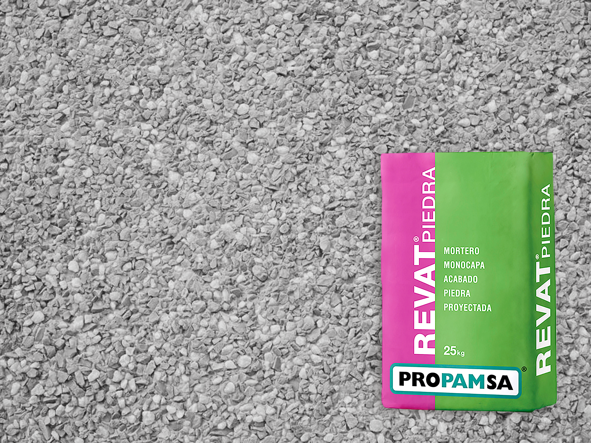 Mortero monocapa PROPAMSA Revat Piedra gris 25 kg | Leroy Merlin