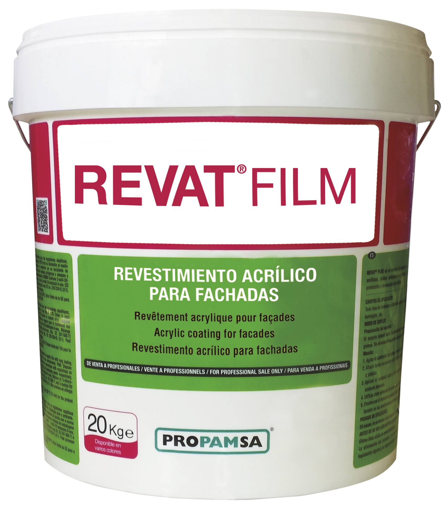 Mortero acrílico para fachadas Revat film PROPAMSA 20 kg blanco | Leroy ...