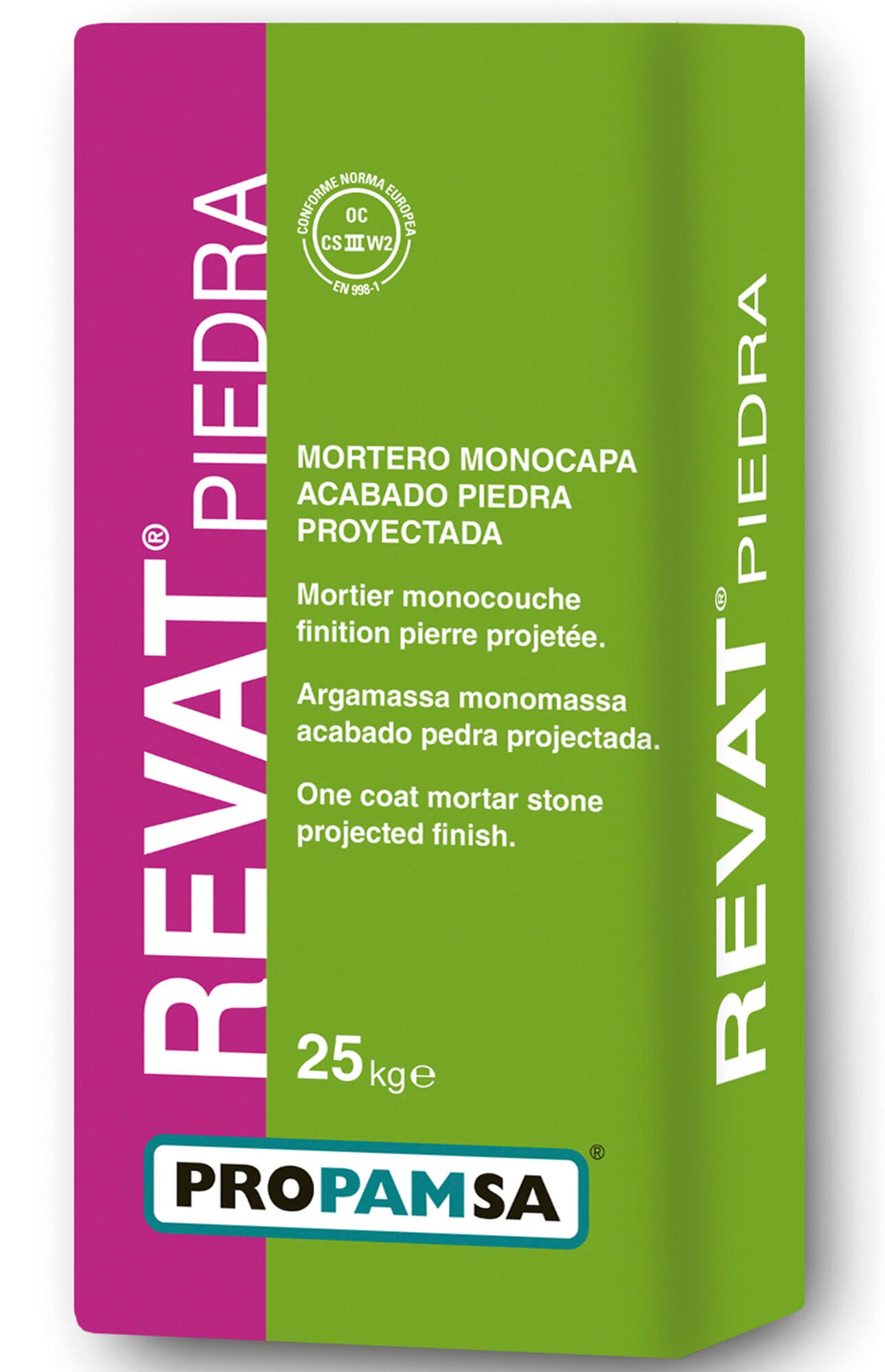 Mortero monocapa piedra REVAT Marrón 25 kg | Leroy Merlin