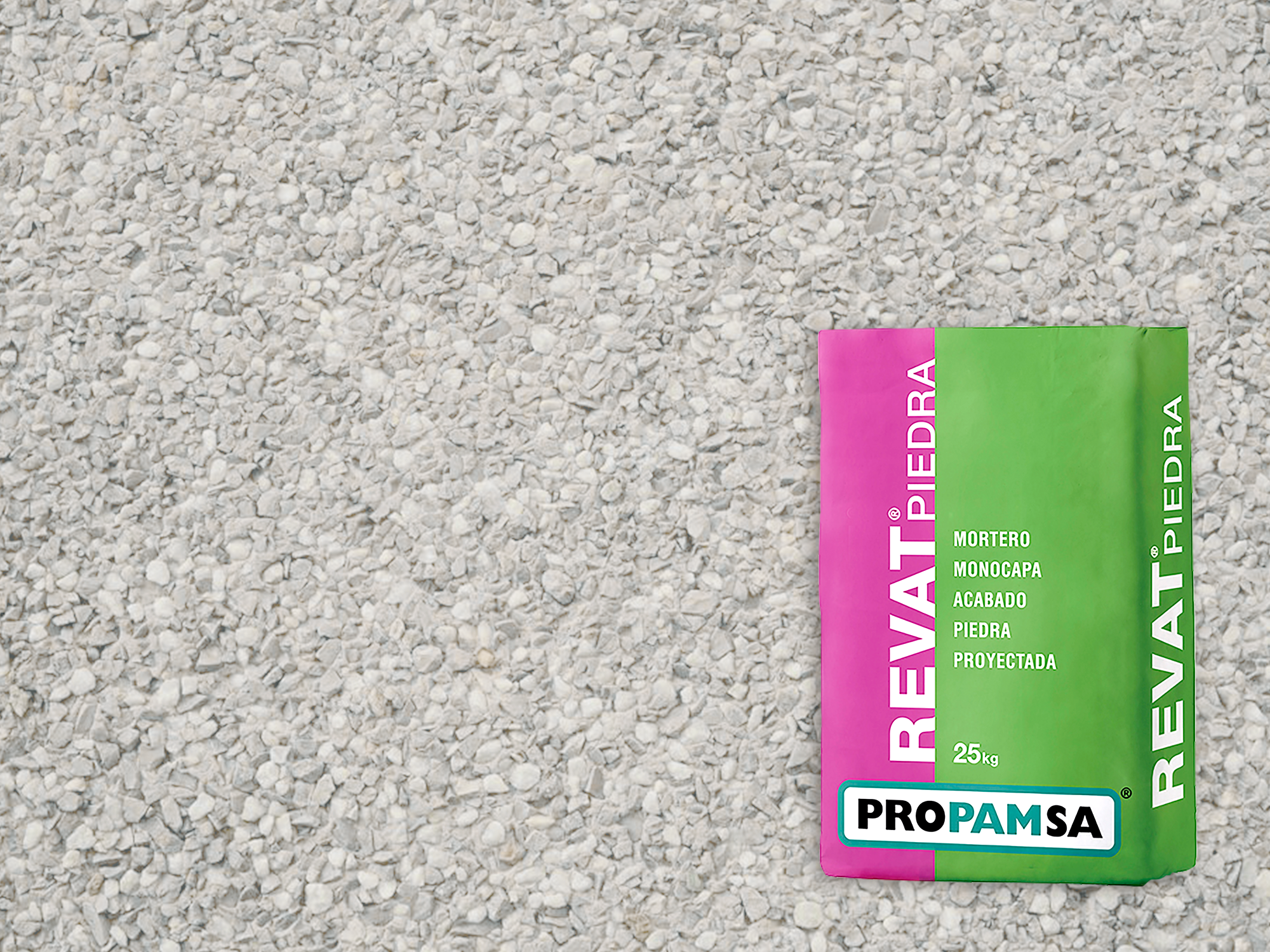 Mortero monocapa PROPAMSA Revat Piedra blanco 25 kg | Leroy Merlin