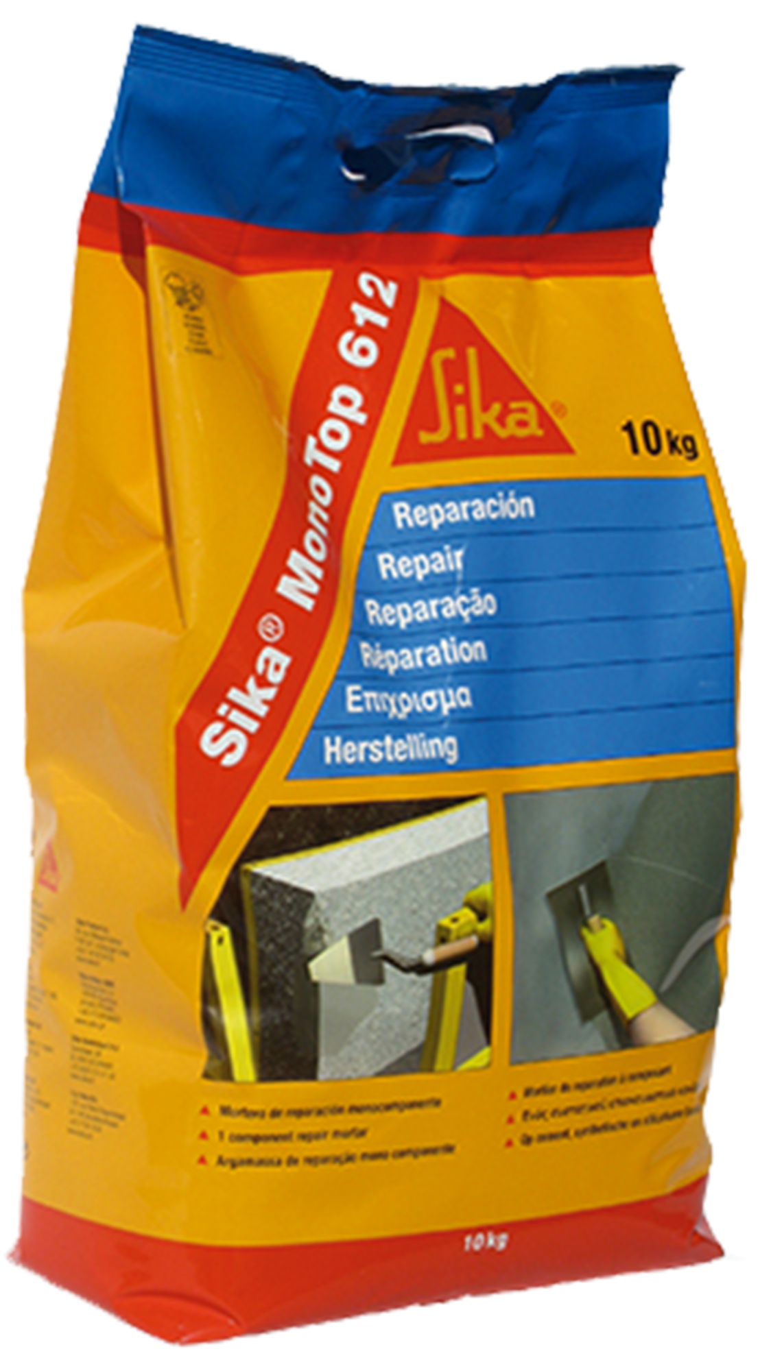 Mortero de reparación SIKA MonoTop 612 gris 10 kg | Leroy Merlin