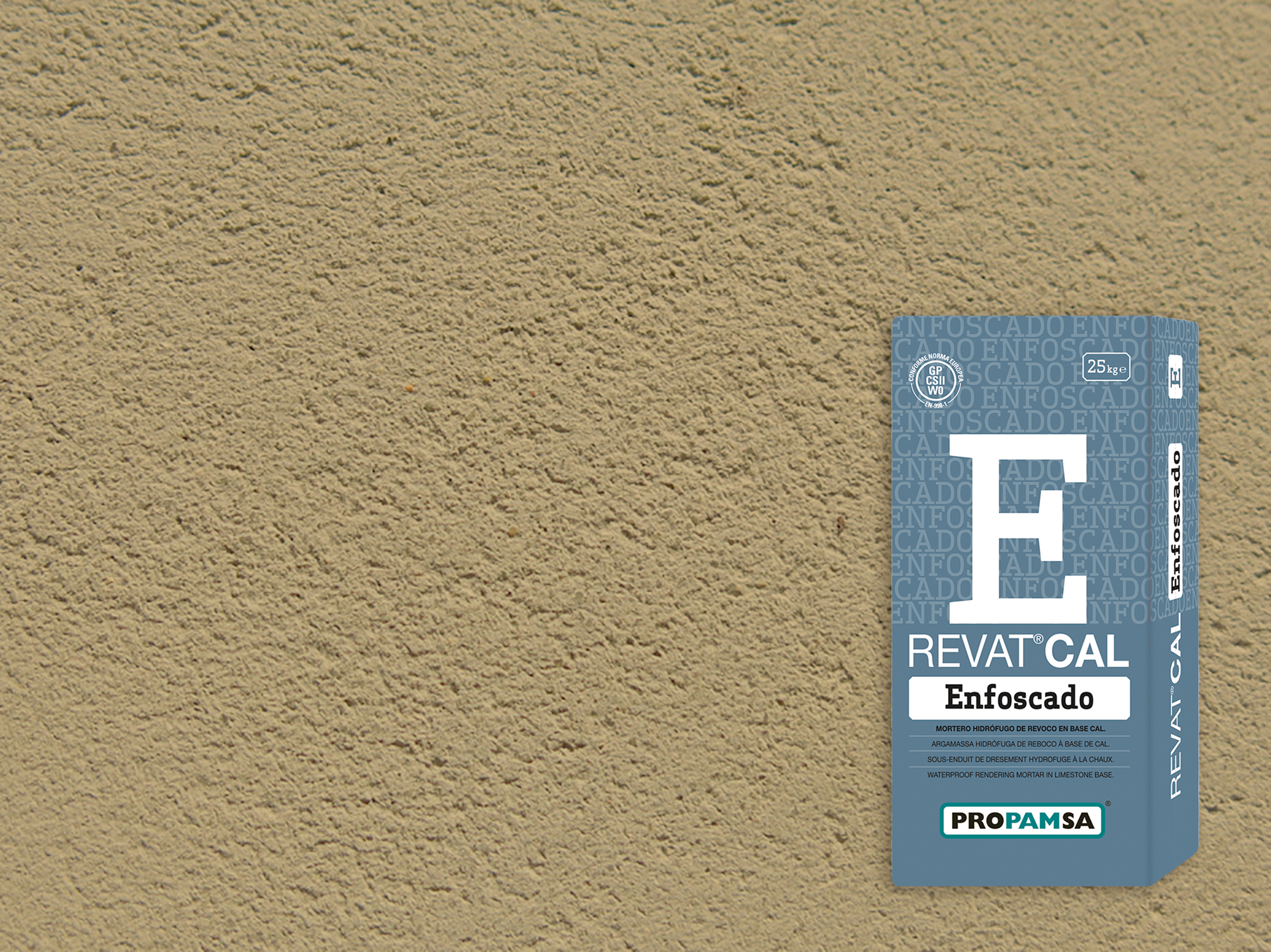 Mortero PROPAMSA Revat Cal Enfoscado marfil 25 kg | Leroy Merlin