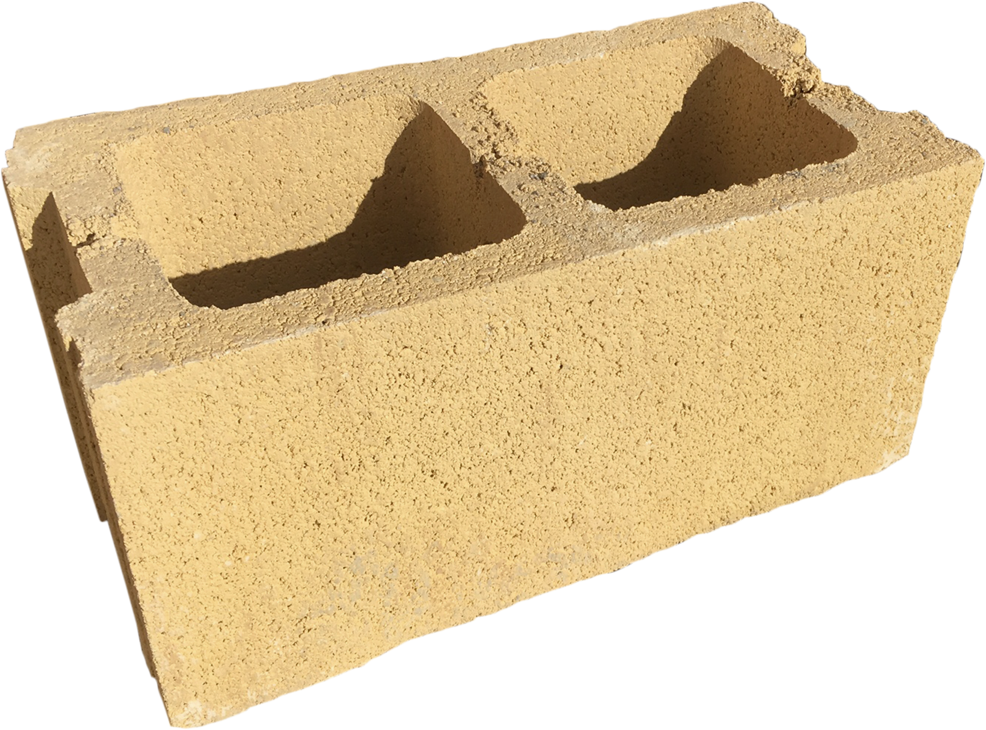 Bloque de hormigón liso amarillo 39x19x19 cm | Leroy Merlin