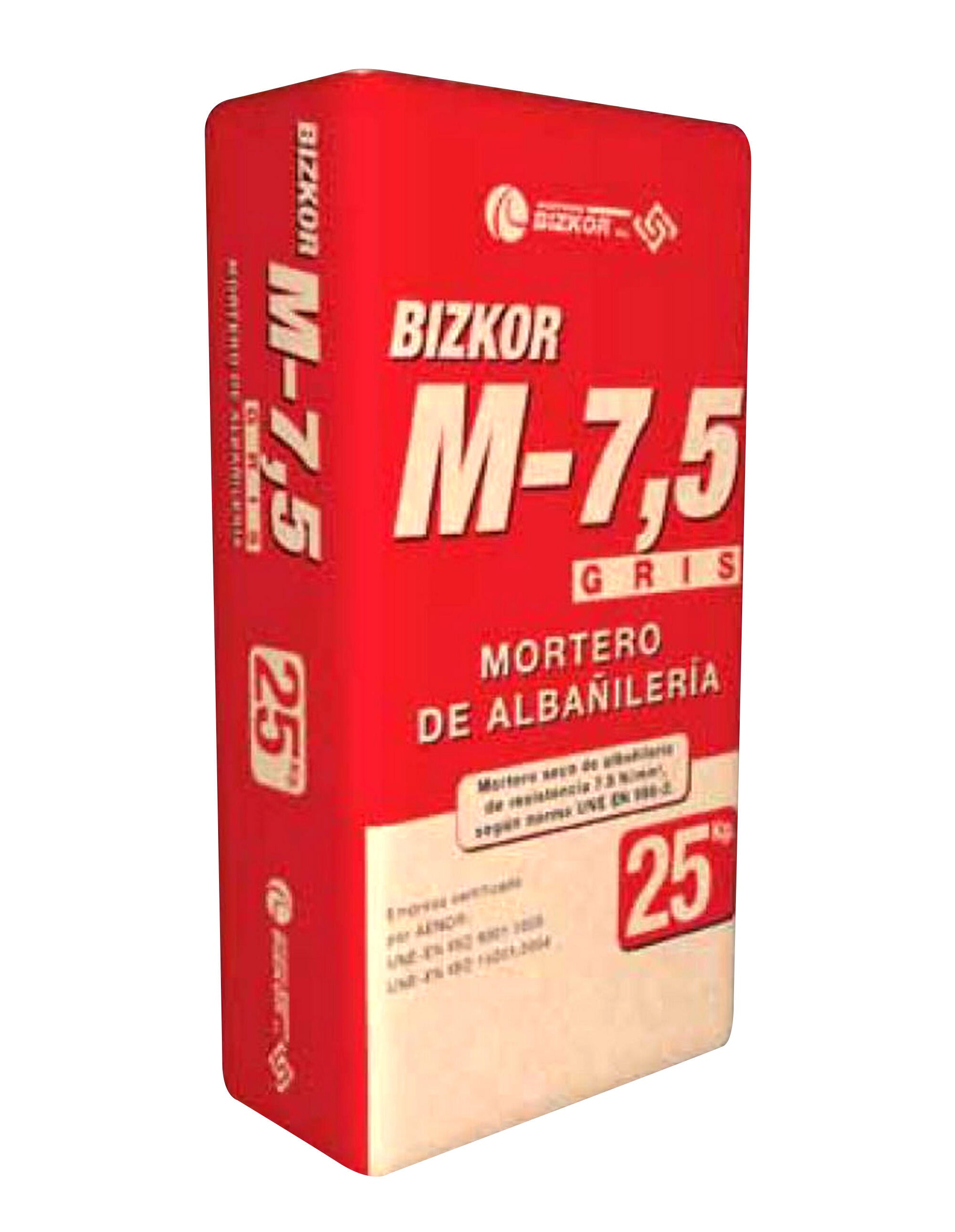 Mortero seco gris M-7,5 25 kg | Leroy Merlin