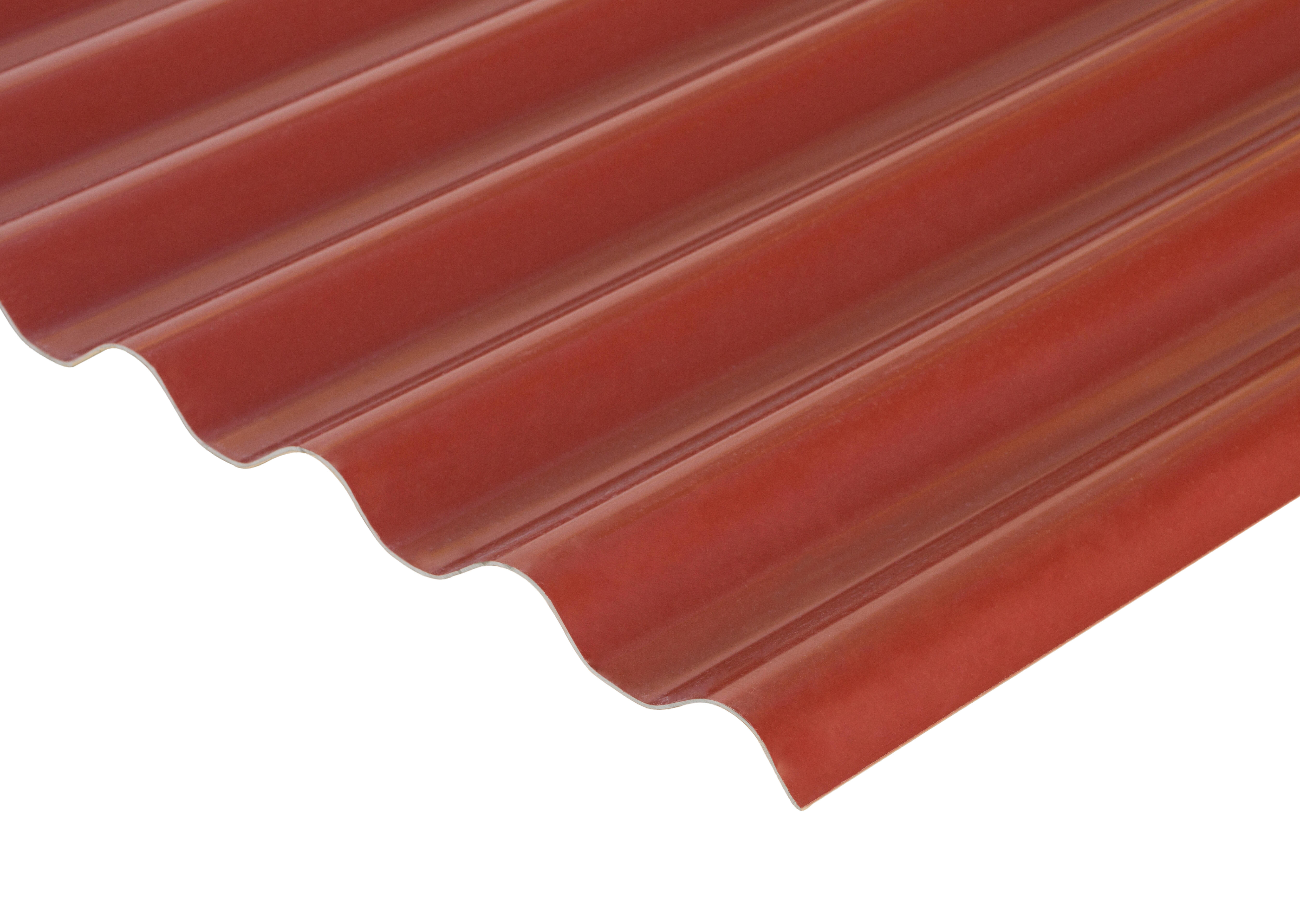 Placa ECOLINA roja Siena 200x110,4x1,8mm onda pequeña | Leroy Merlin