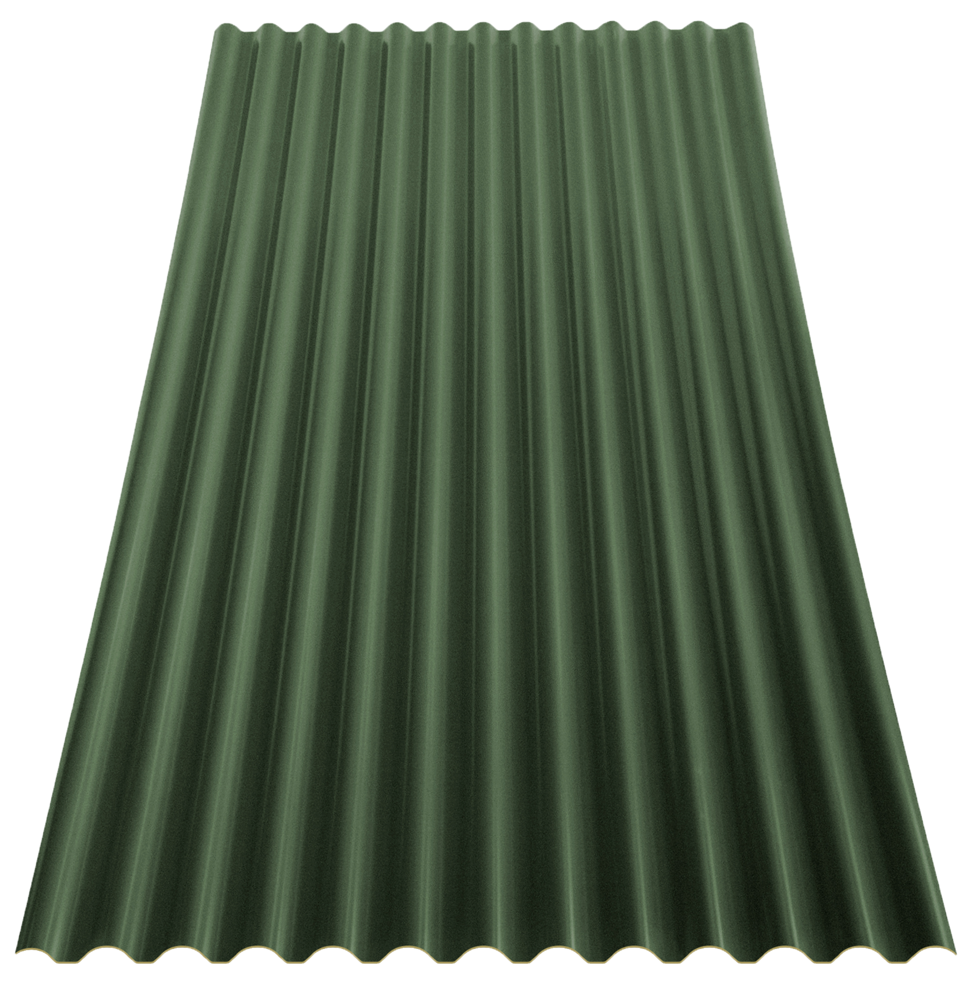 Piastra PVC aspetto tegola ondulata RENOLIT Ecolina in pvc verde 110 x ...