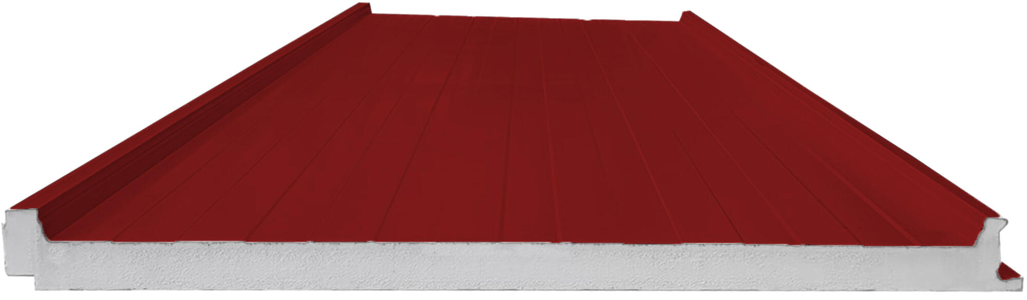 Panel greca Rojo/Blanco METALPANEL 4500 x 1000 x 30 mm | Leroy Merlin
