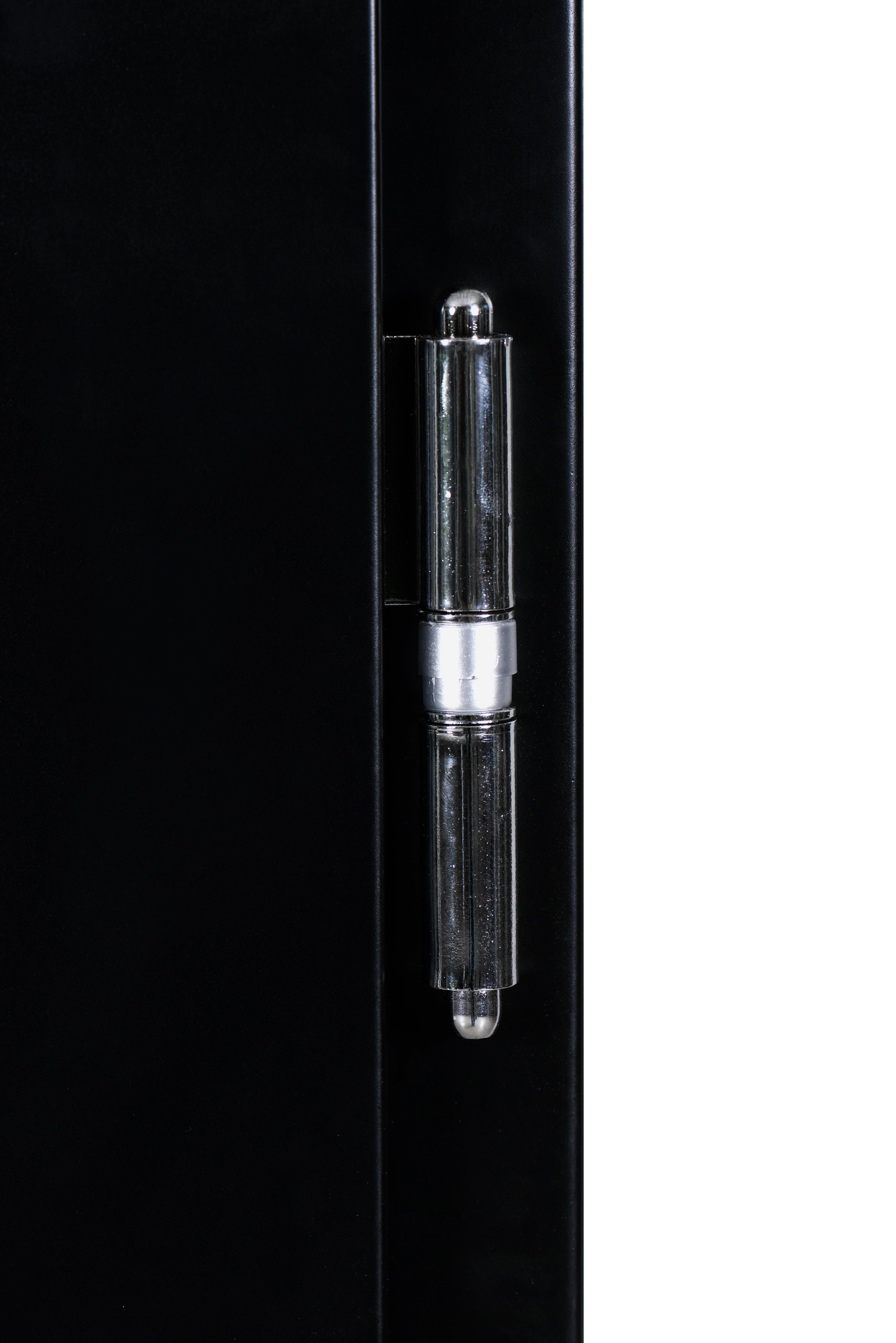 Puerta de entrada metálica insercciones aluminio izquierda negro de ...