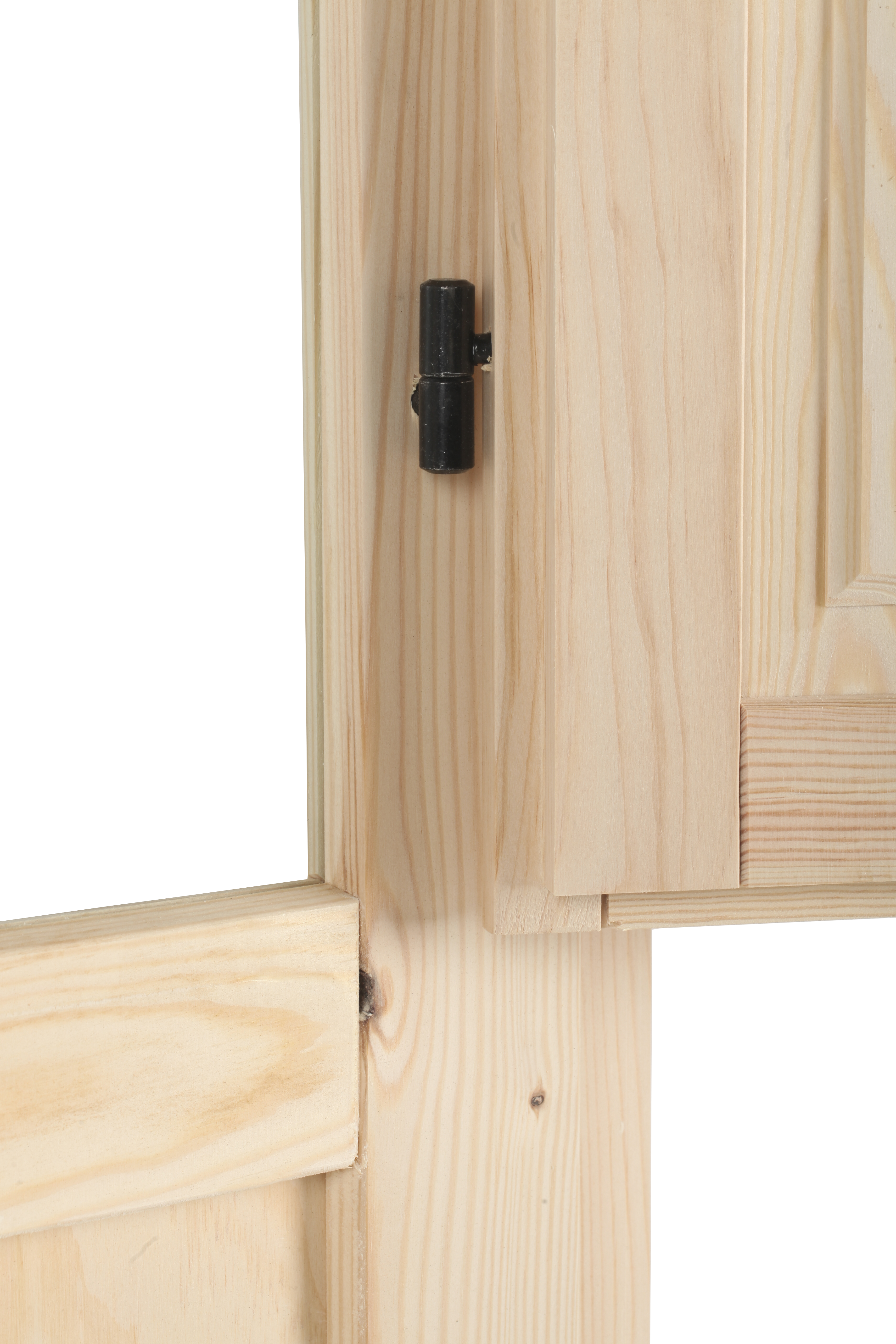 Balconera madera de pino basic practicable con postigo de 100x210 cm ...