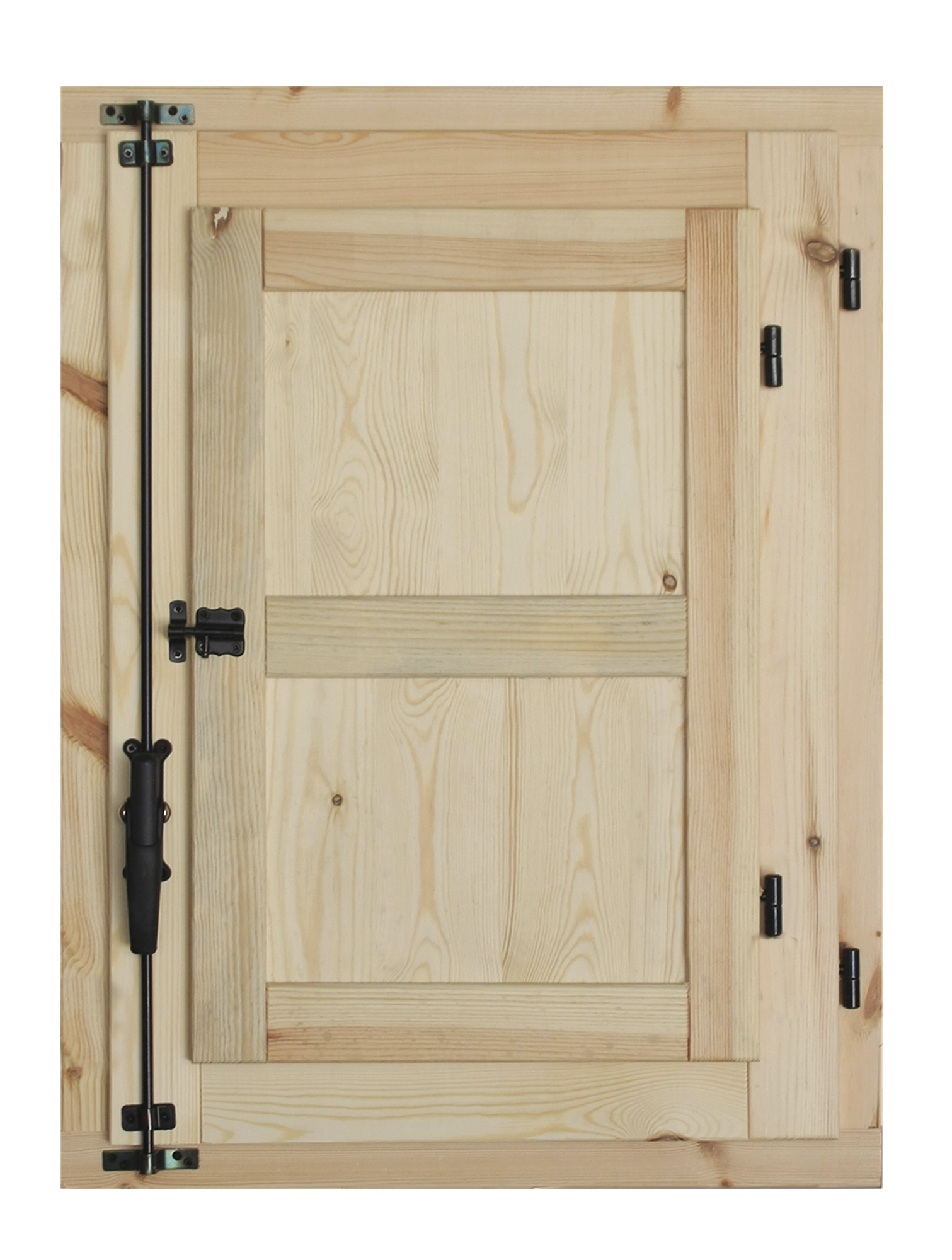Ventana madera de pino basic practicable con postigo de 60x80 cm ...