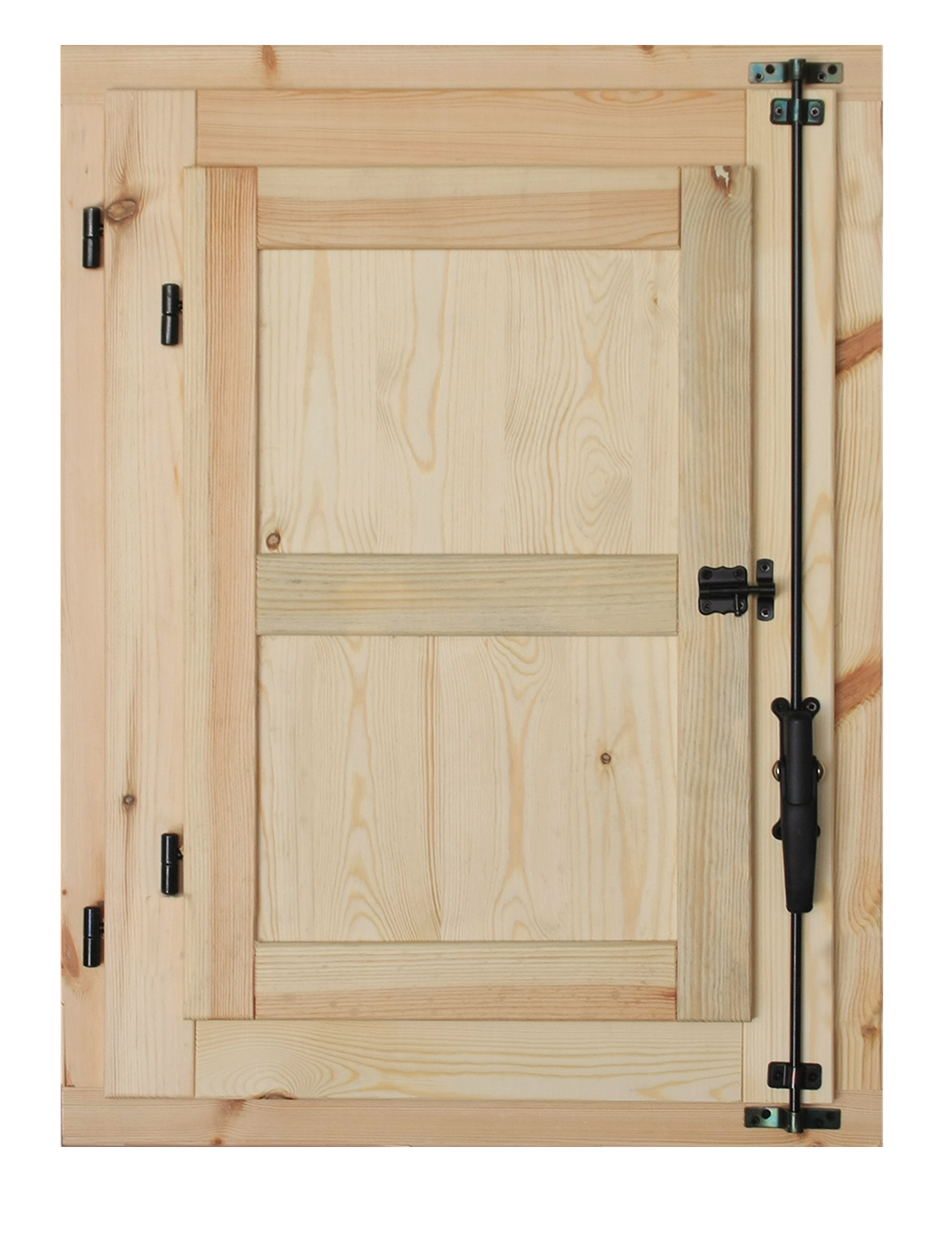 Ventana madera de pino basic practicable con postigo de 60x80 cm ...