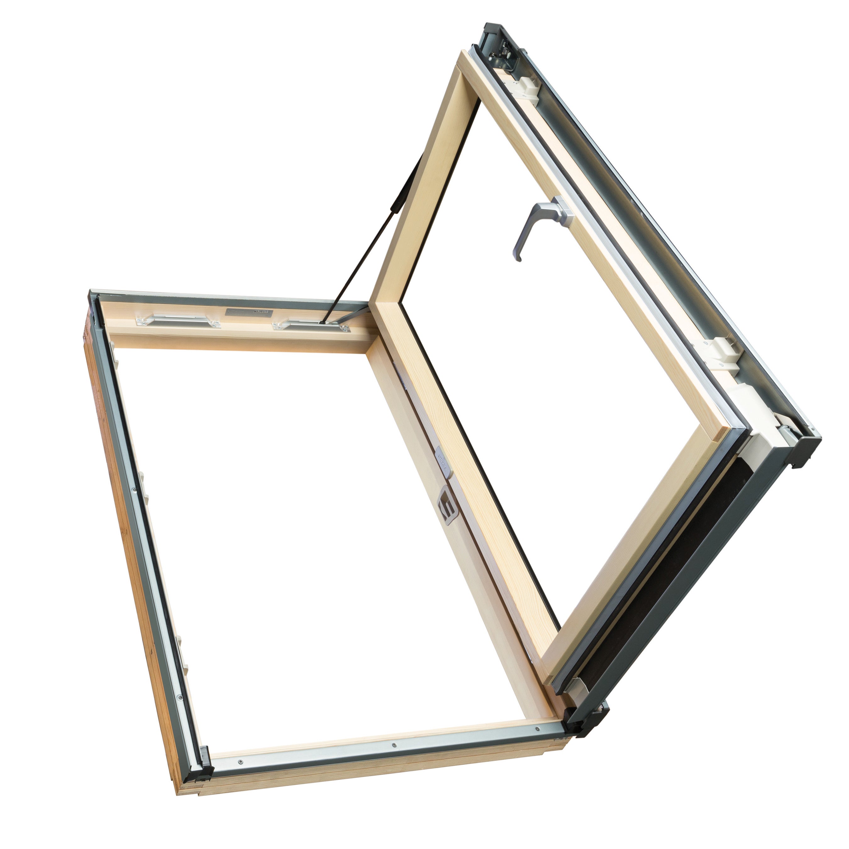 Ventana de techo lateral madera marrón FWP manual de 78x118 cm | Leroy ...