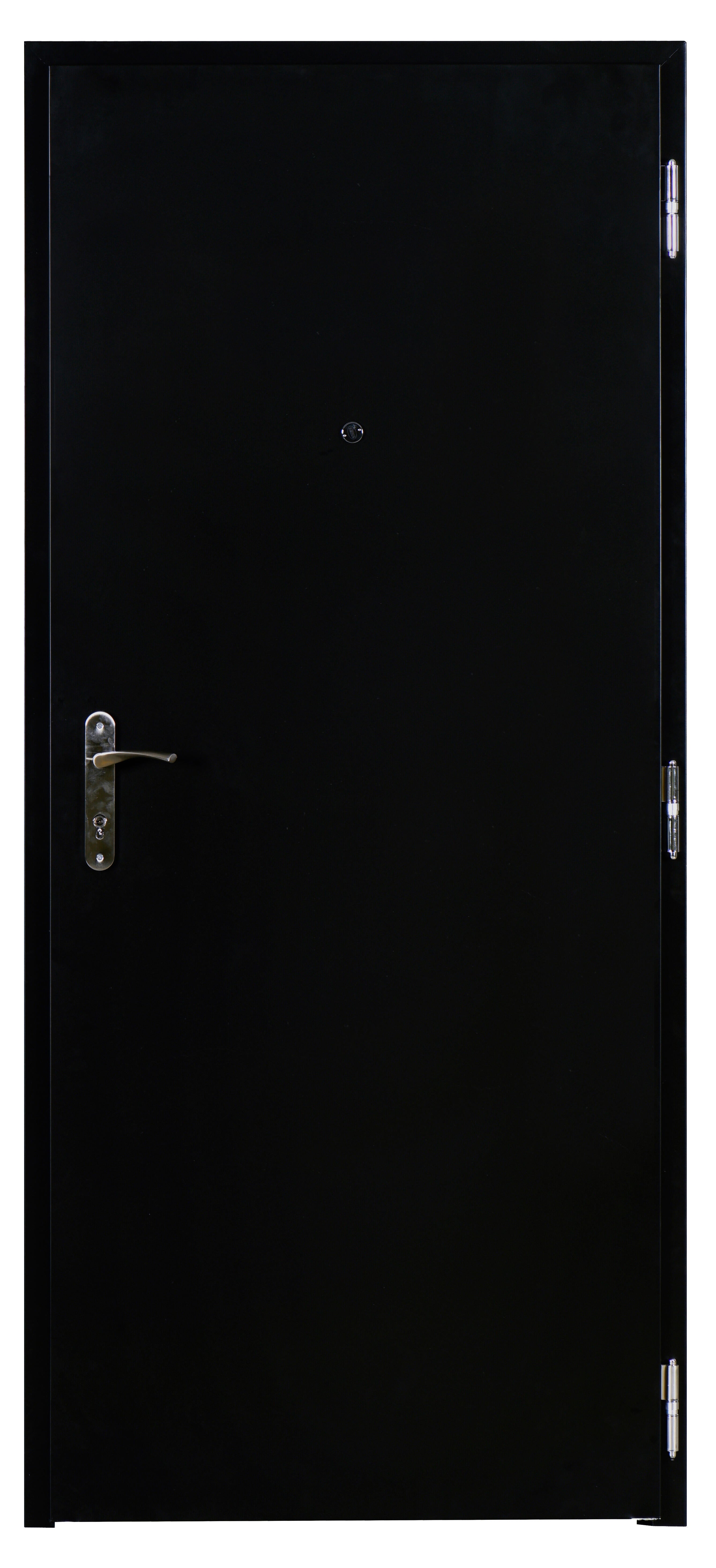 Puerta de entrada metálica insercciones aluminio izquierda negro de ...