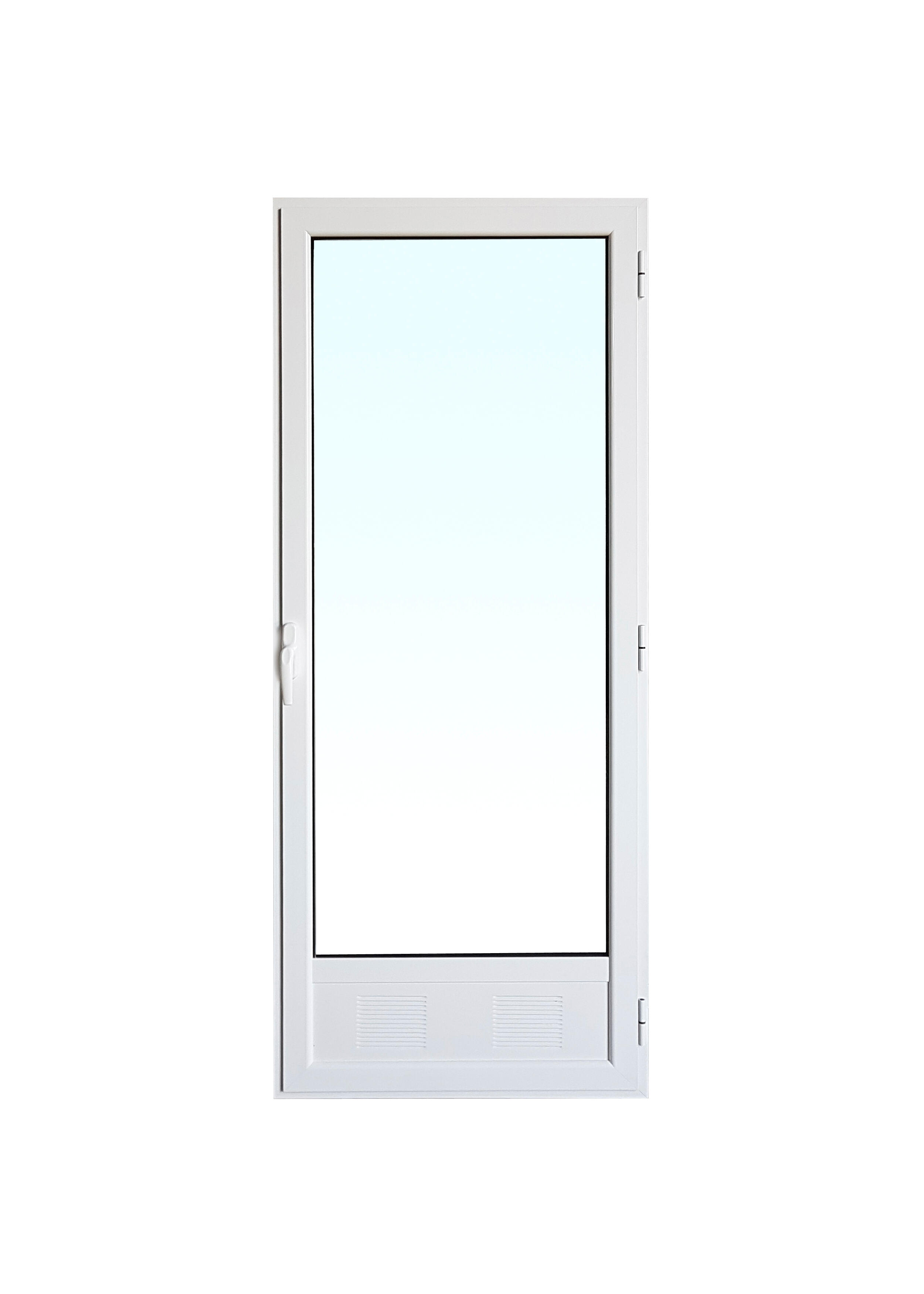 Balconera aluminio ARTENS practicable con rejilla 80x210cm | Leroy Merlin