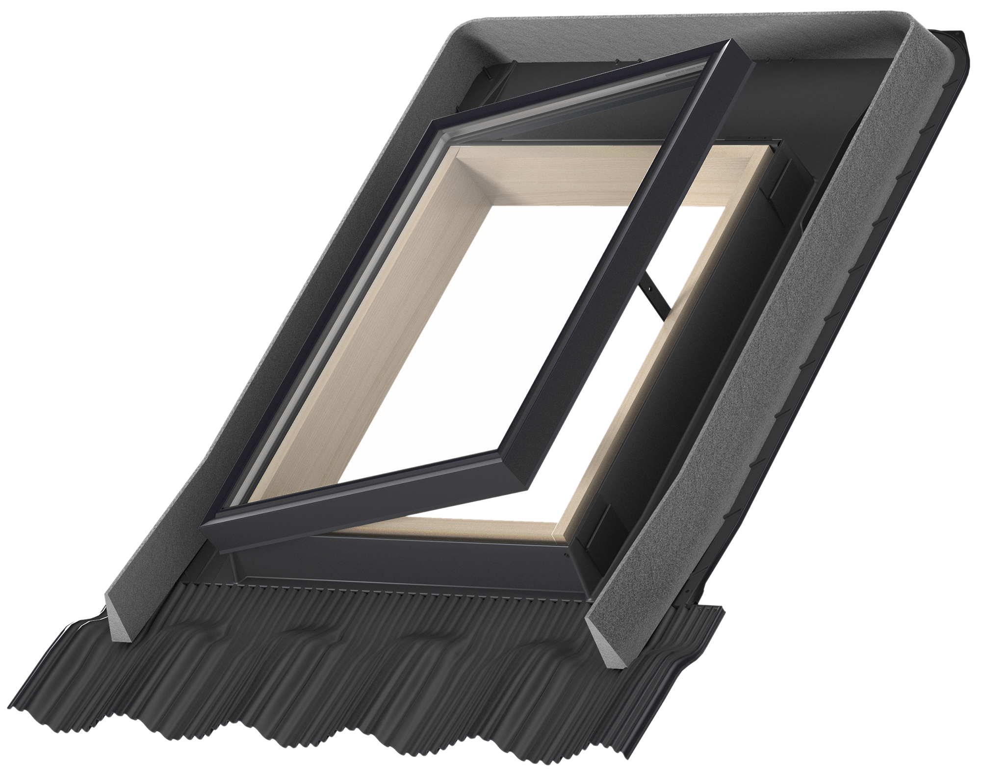 Tragaluz techo lateral madera gris Velux VLT0341000 proyectante manual ...