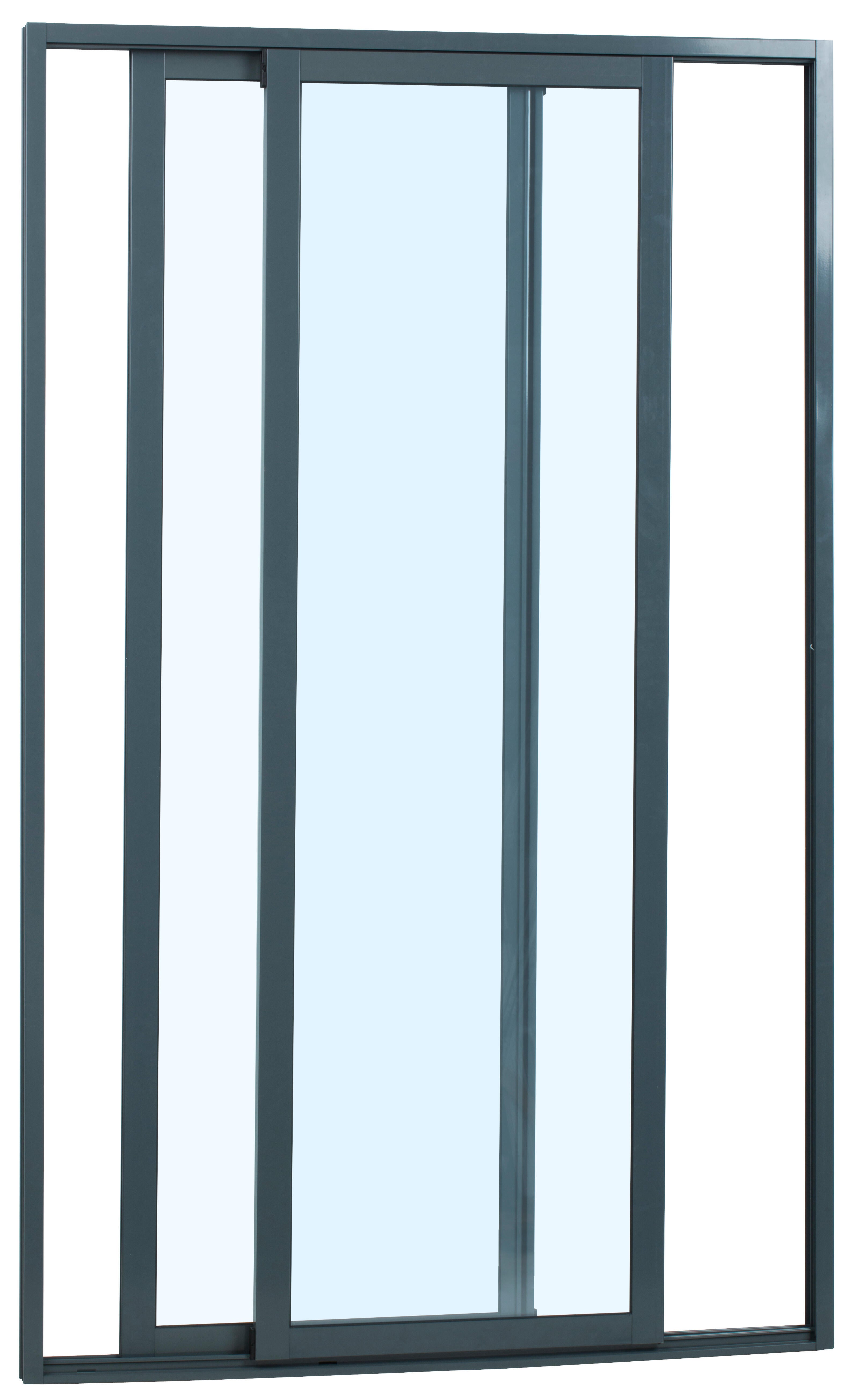 Balconera aluminio ISOXA gris corredera de 130x210cm | Leroy Merlin