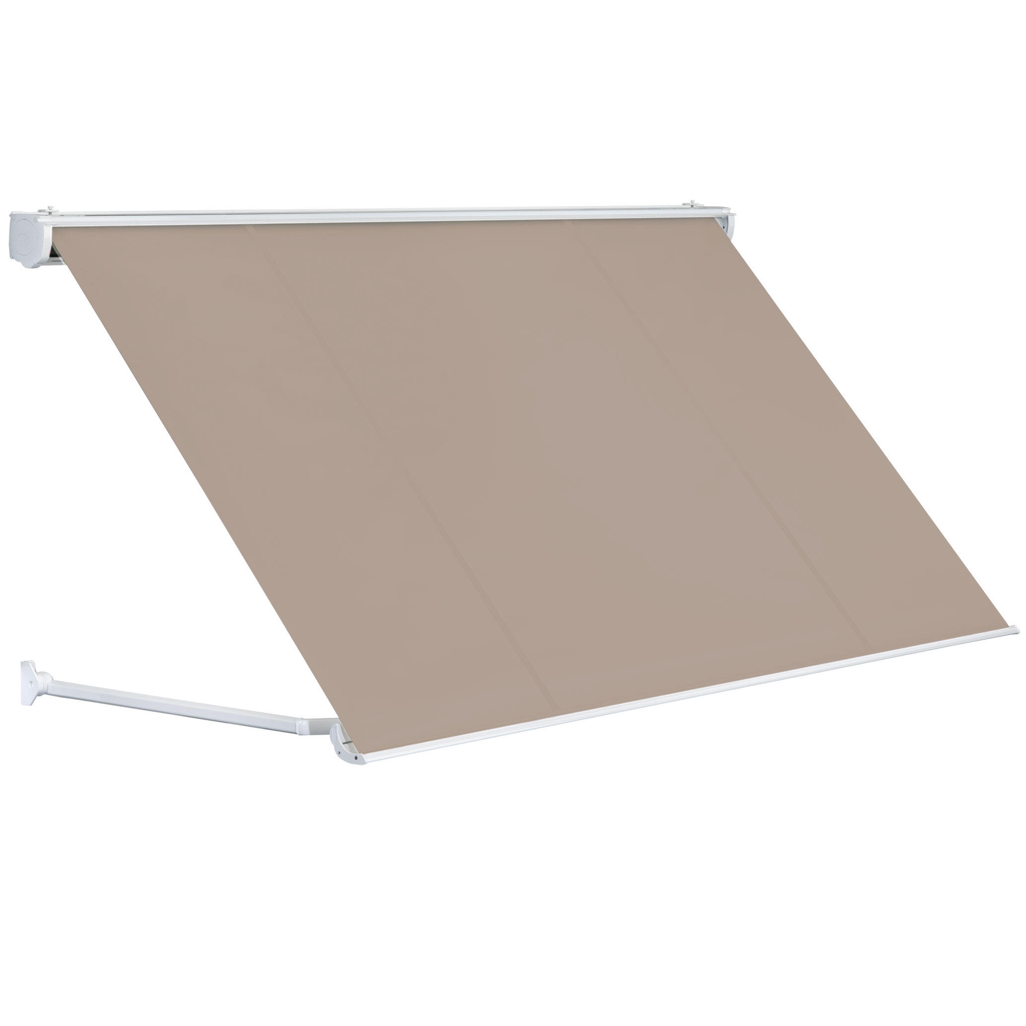 Toldo brazo punto recto 5x2 m para ventana Desert cofre blanco manual ...