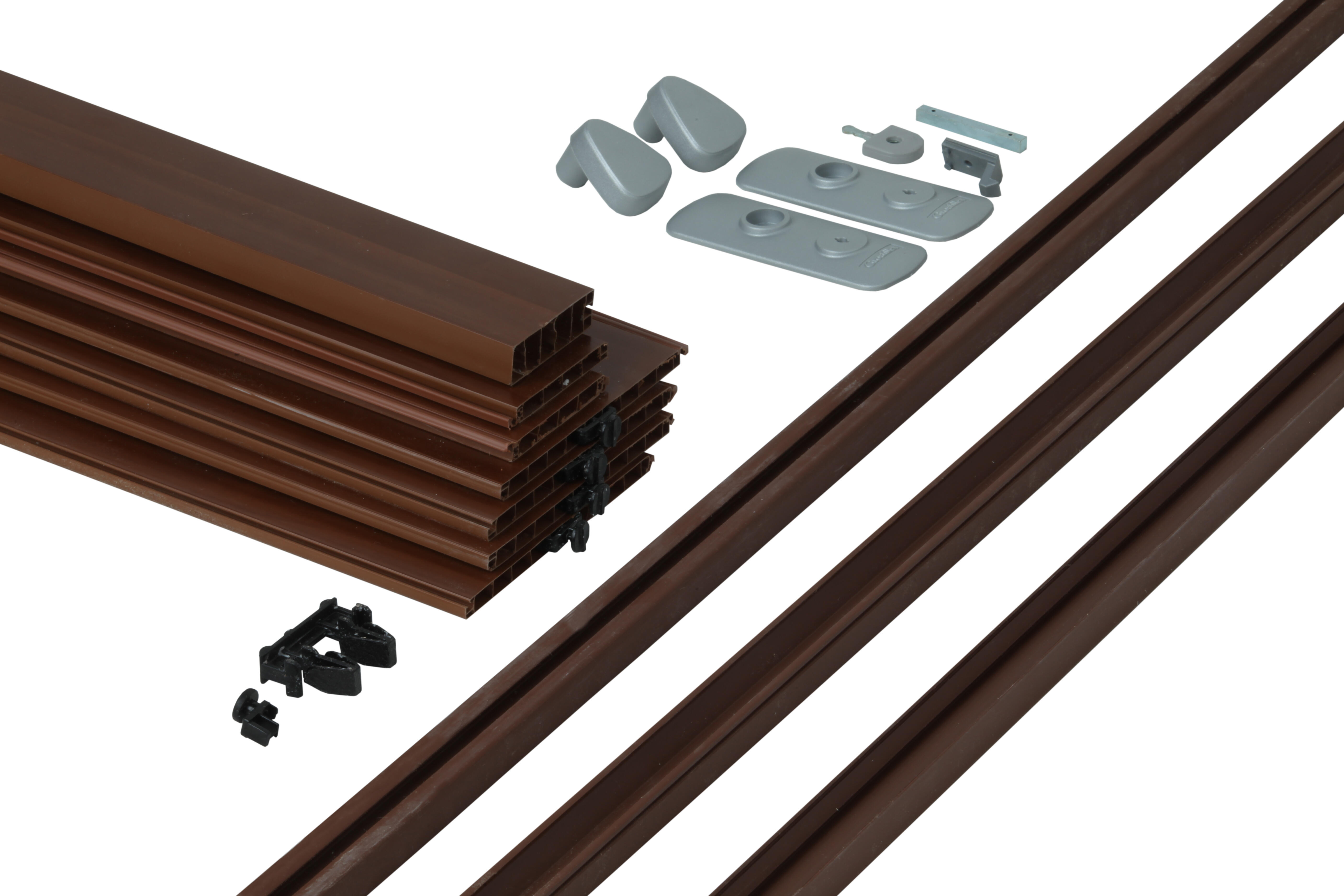 Puerta plegable de pvc roble oscuro 84 x 205.0 cm | Leroy Merlin