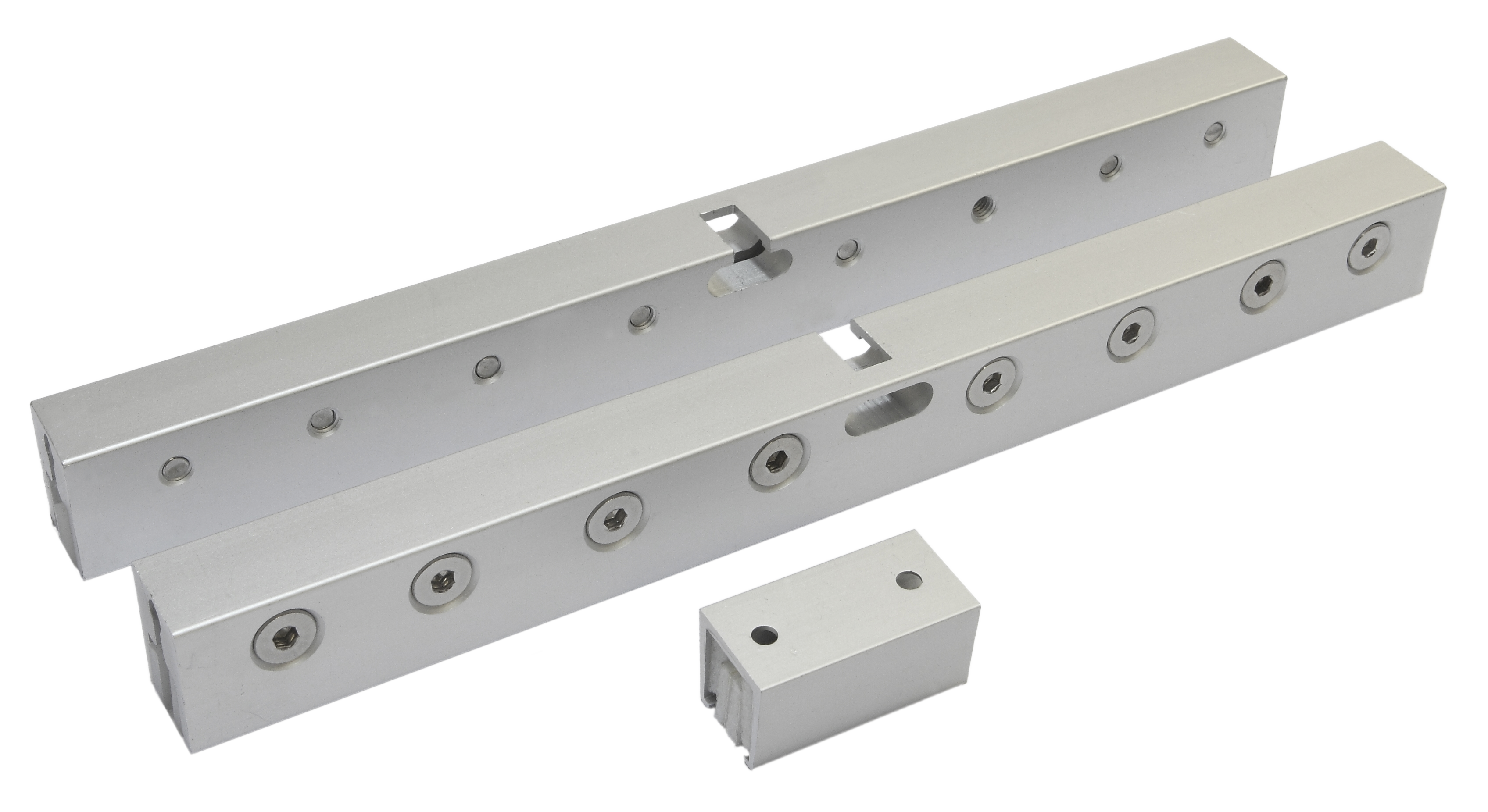 Kit pinzas aluminio guia para puerta corredera de 8-10mm cristal ...