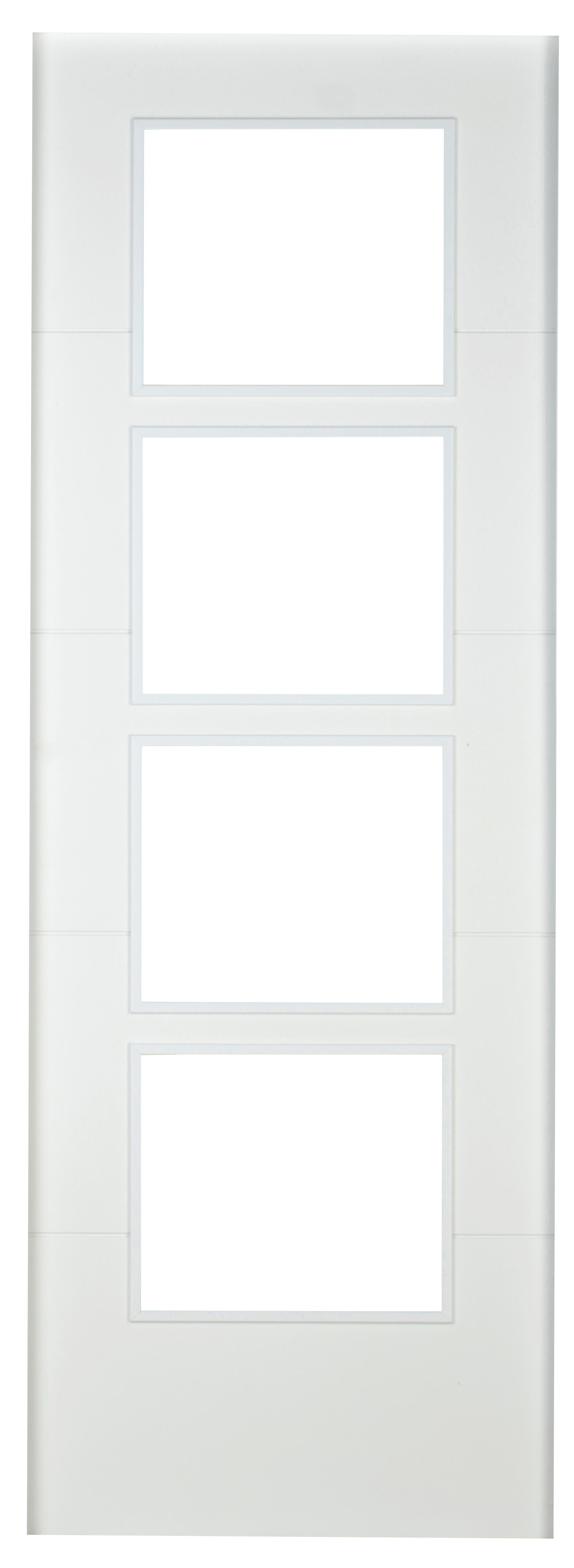 Puerta de interior corredera con cristal maciza lacada Line Lucerna ...