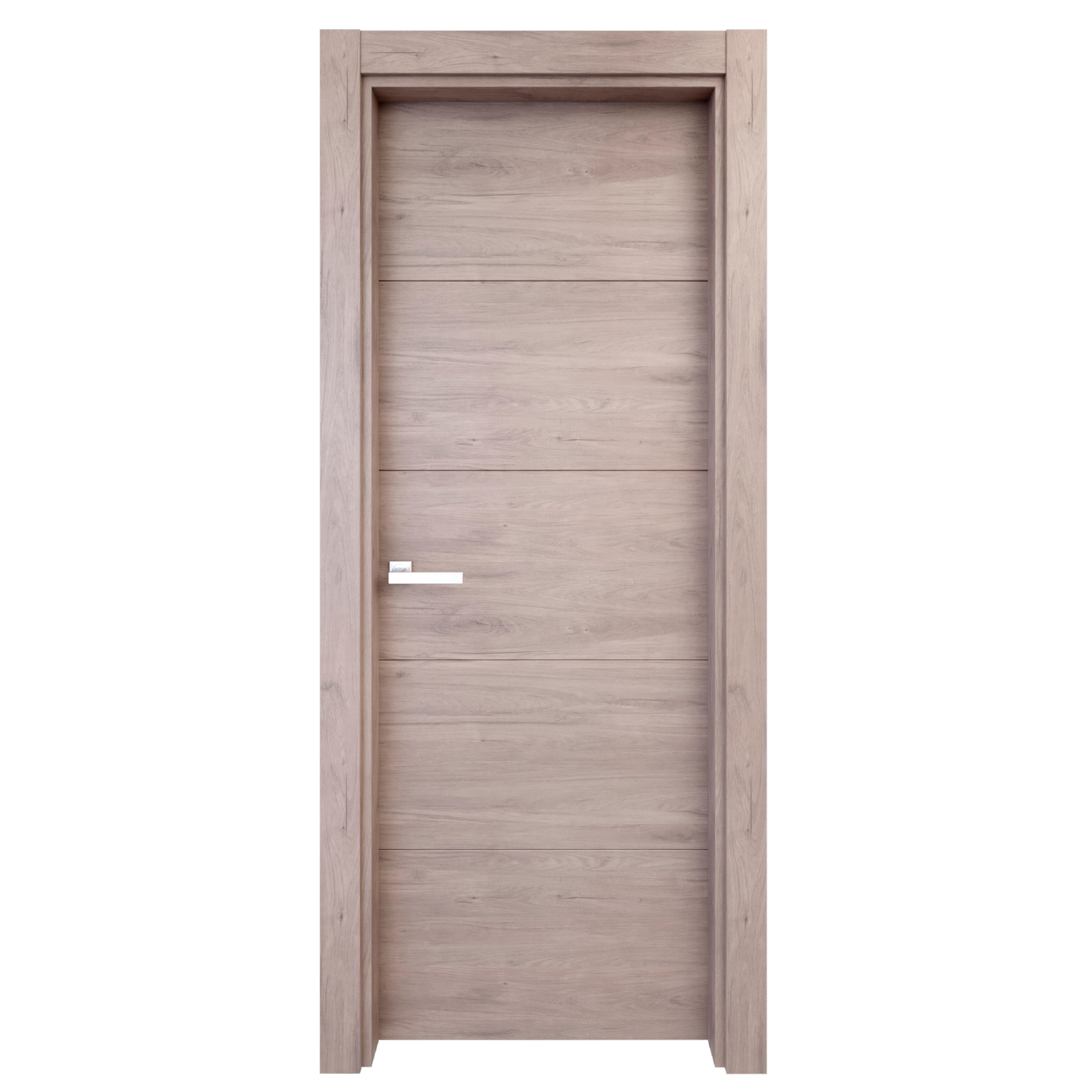 Puerta interior abatible Berna roble gris Line apertura derecha 13x 92 ...