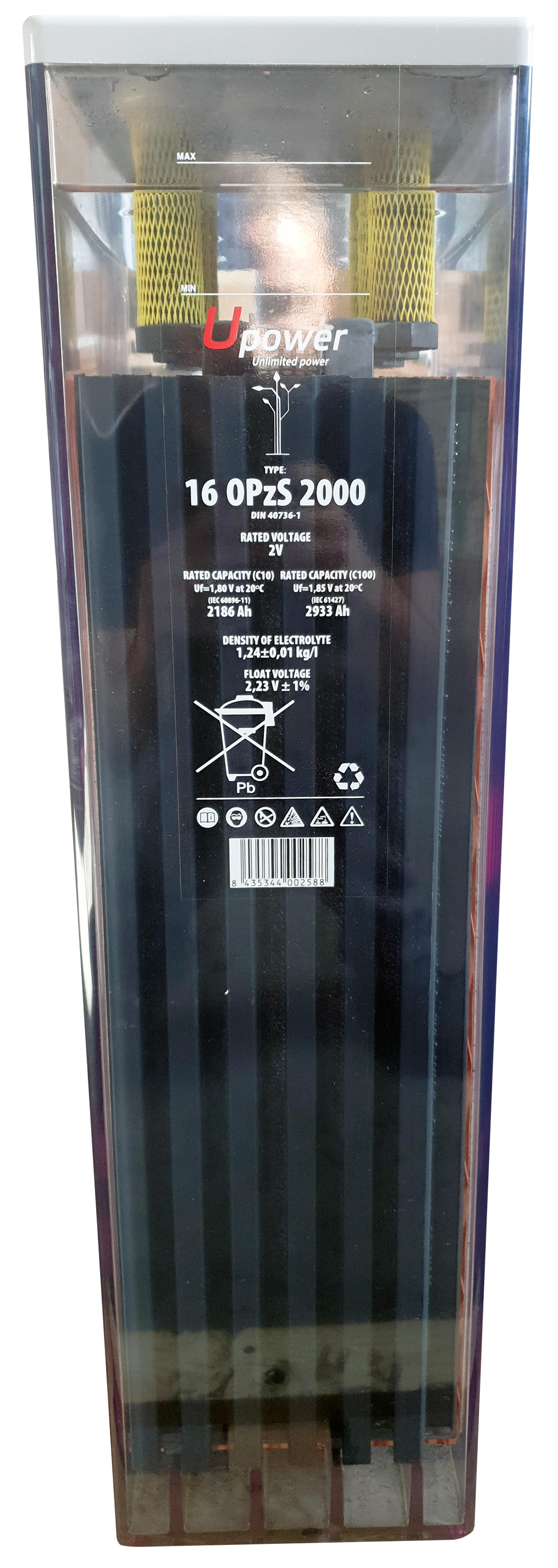 Batería solar estacionaria U-POWER 16 OPZS 2000 2V C100 3498AH | Leroy ...