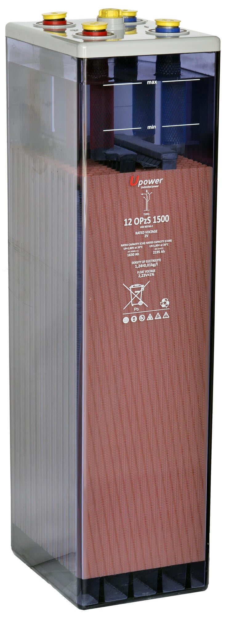 Batería solar estacionaria U-POWER 12 OPZS 1500 2V C100 2621AH | Leroy Merlin