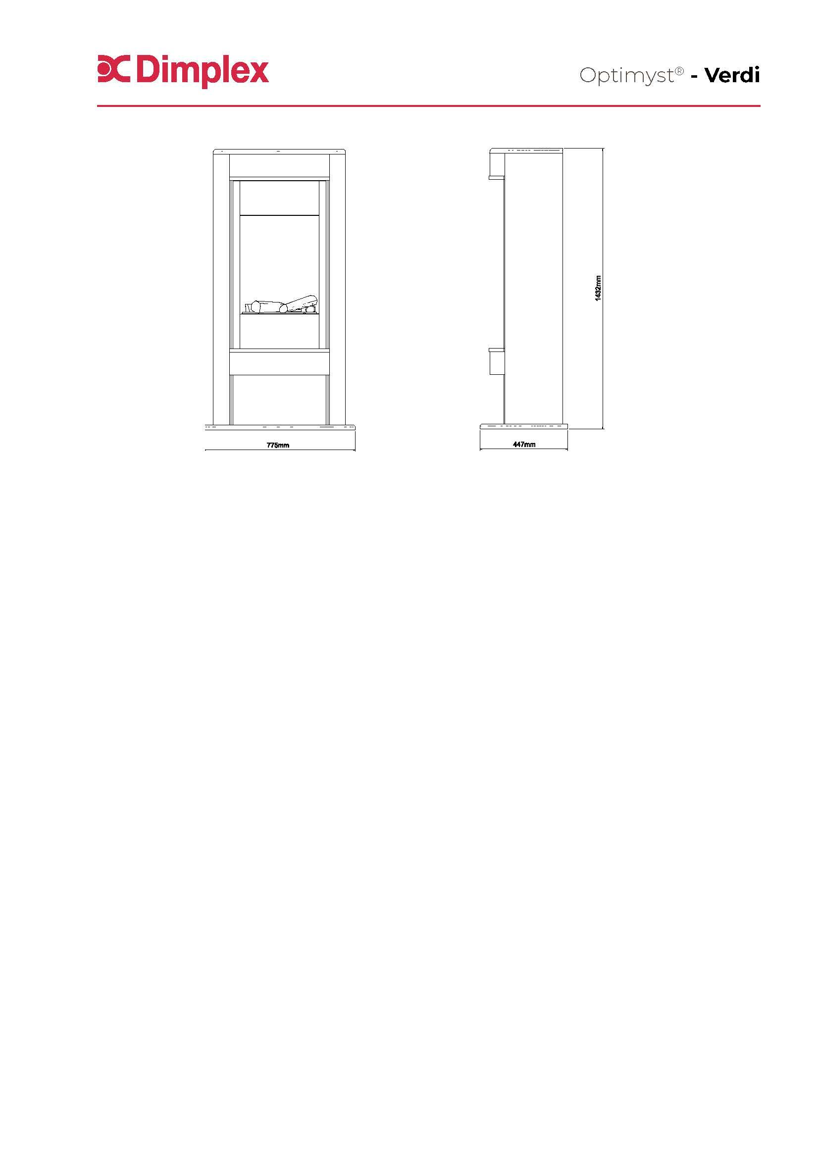 Chimenea eléctrica DIMPLEX Opti-Myst Verdi | Leroy Merlin