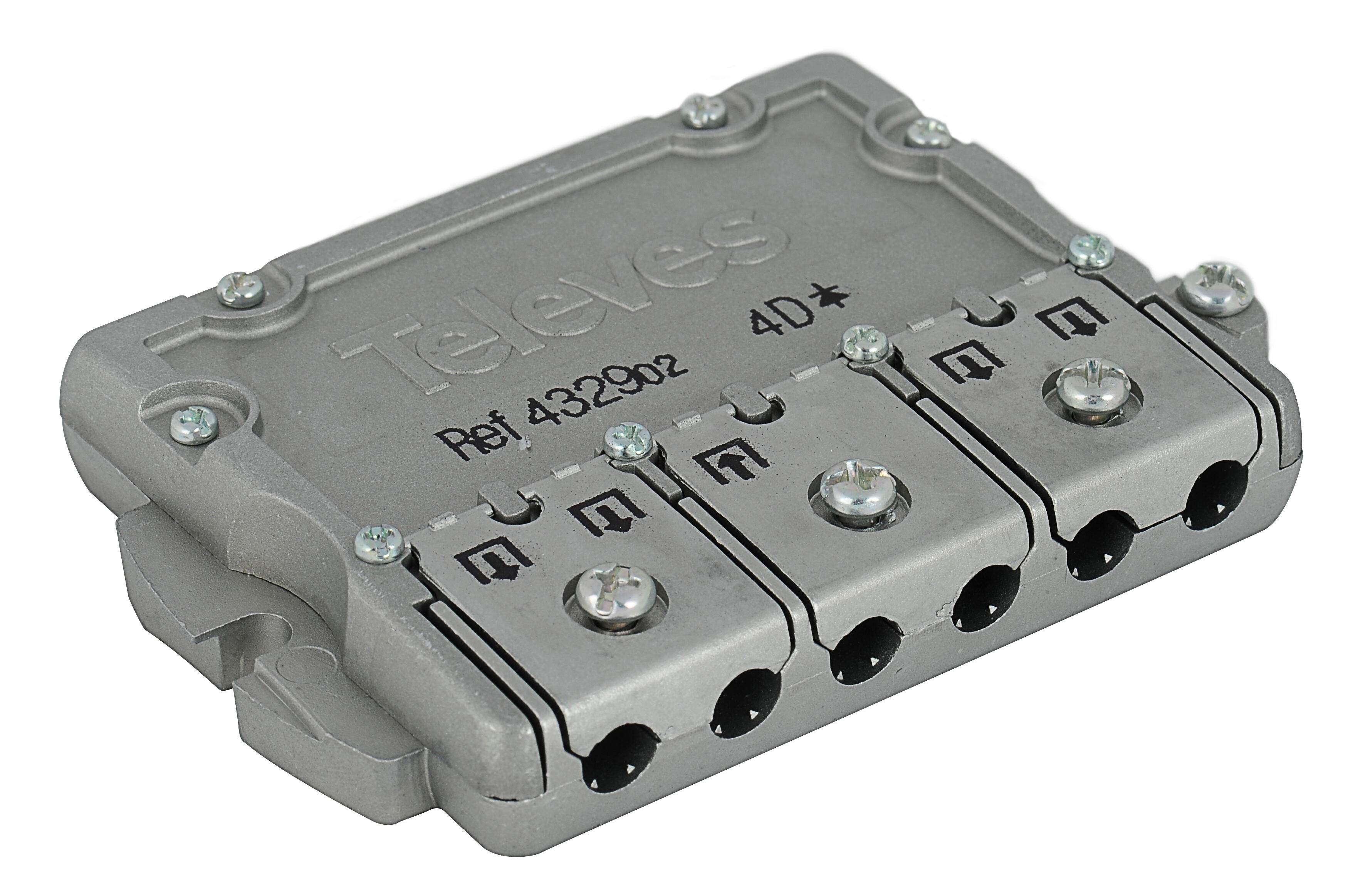 Repartidor interior TELEVÉS de 4 salidas para TV y satélite | Leroy Merlin