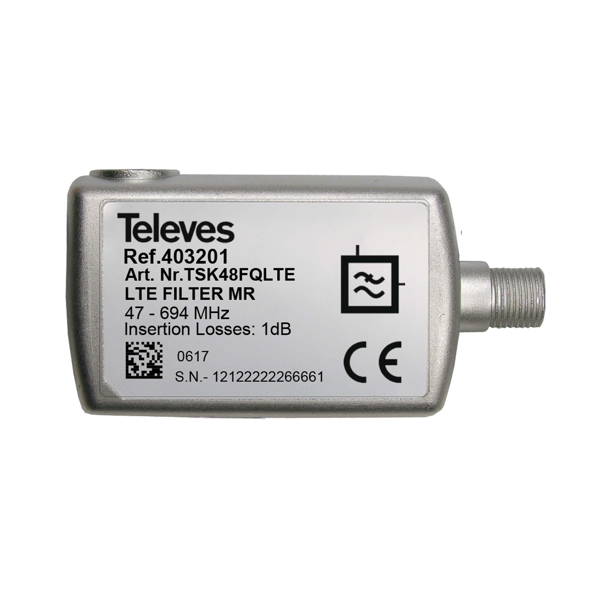 Filtro lte 5g medio rechazo TELEVES "f" 47...694mhz (c2148) | Leroy Merlin