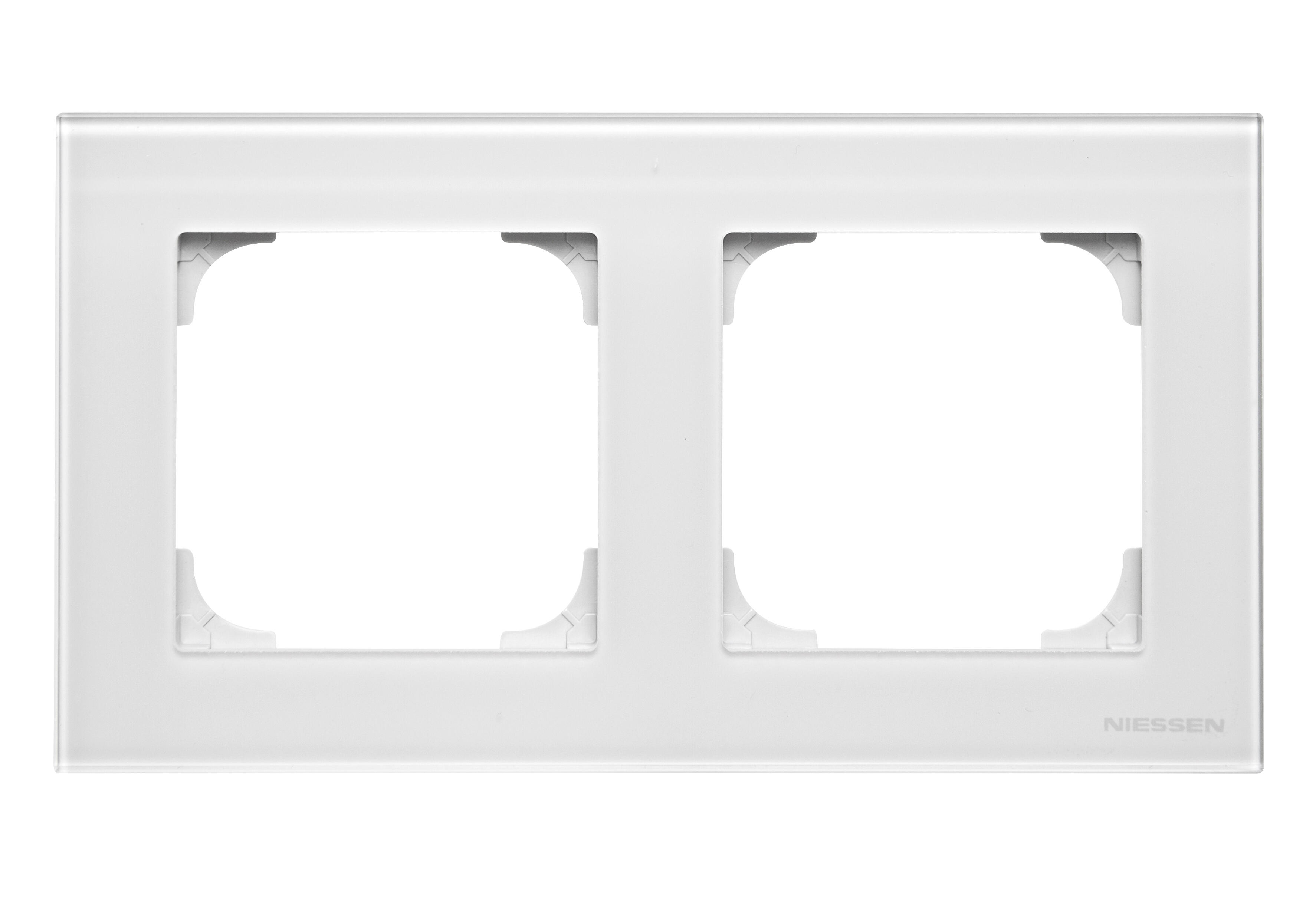 Marco doble NIESSEN Sky cristal blanco | Leroy Merlin