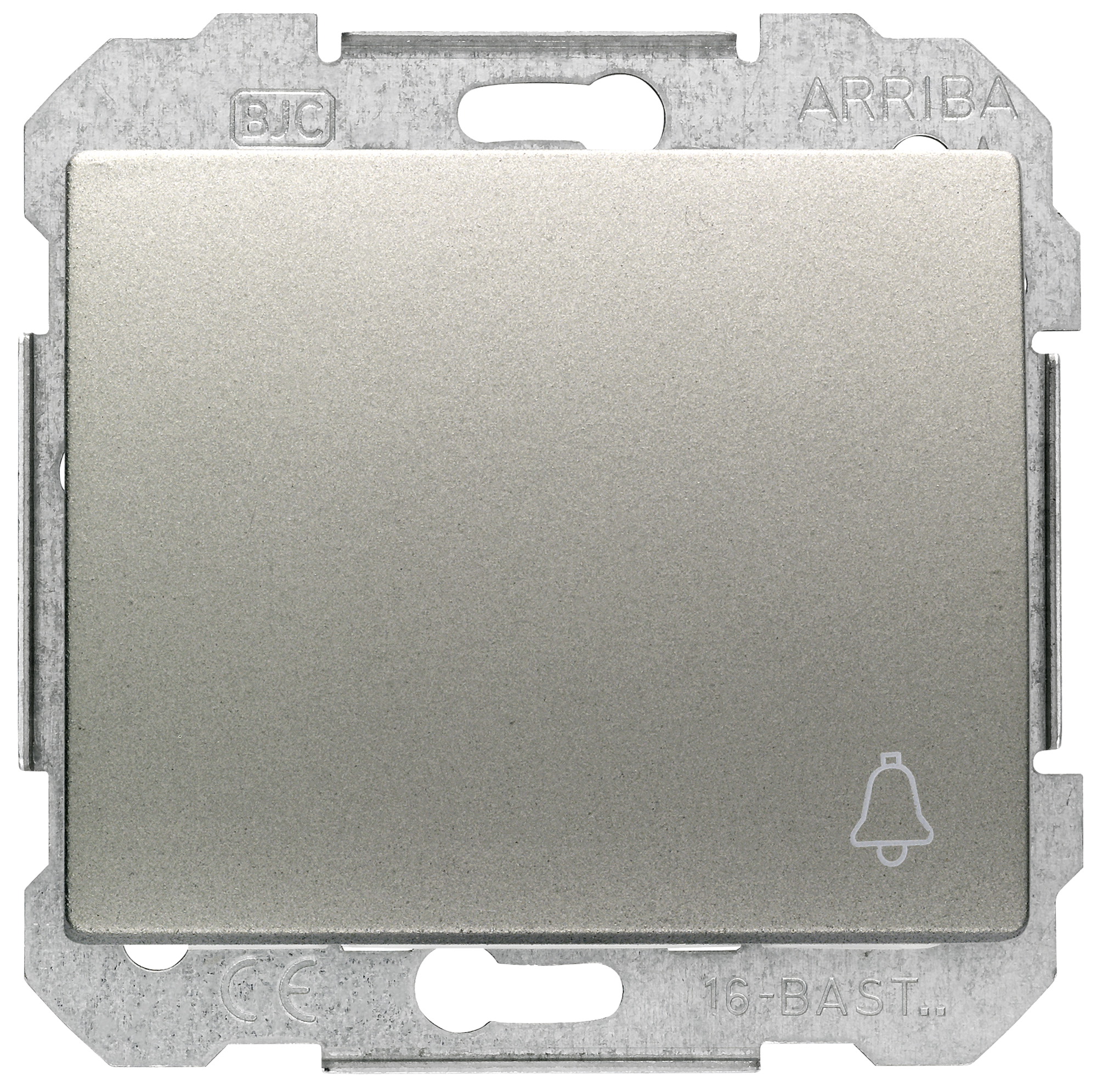 Pulsador BJC Iris aluminio simbolo campana | Leroy Merlin