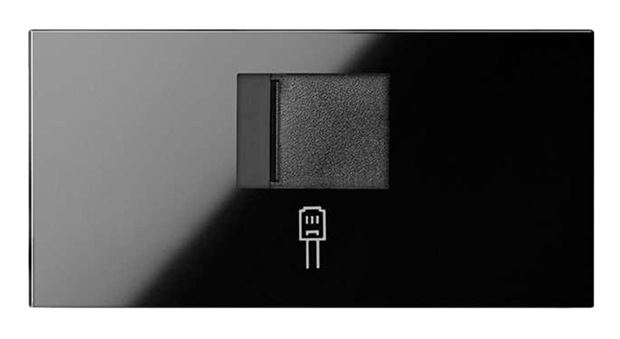 Tapa Toma de red estrecha SIMON 100 negro | Leroy Merlin