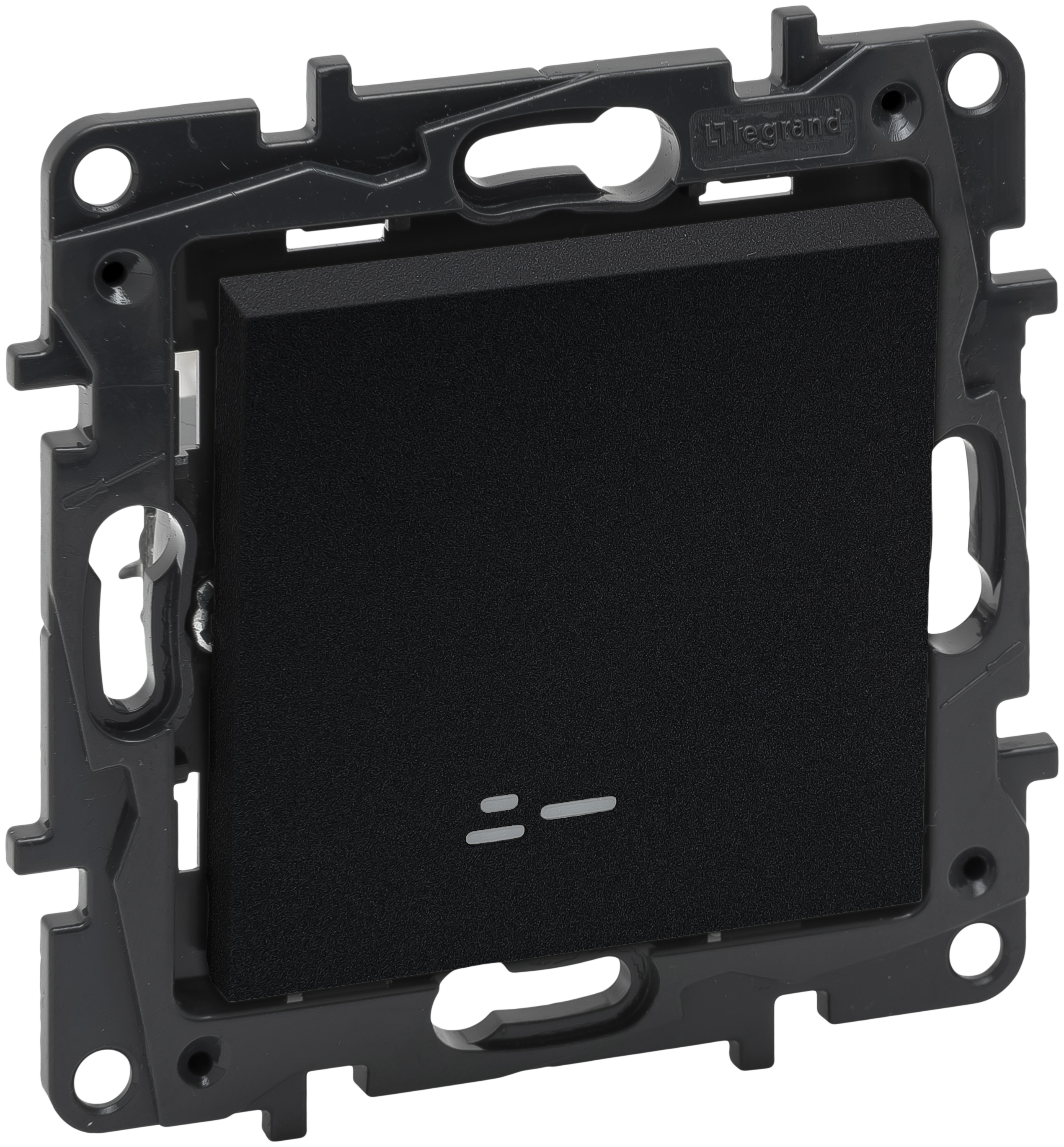 Interruptor con LED LEGRAND Niloé Step negro | Leroy Merlin