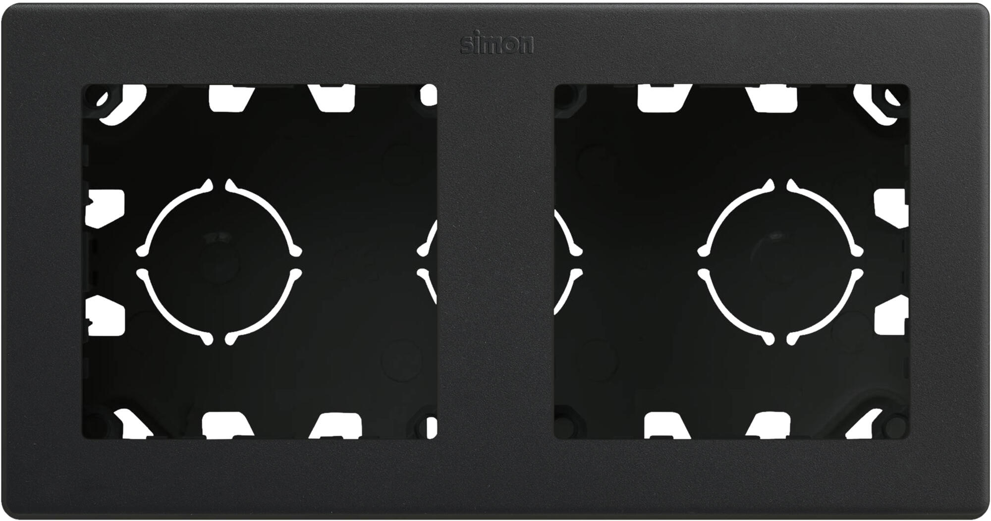 Caja superficie doble SIMON S270 negro mate | Leroy Merlin